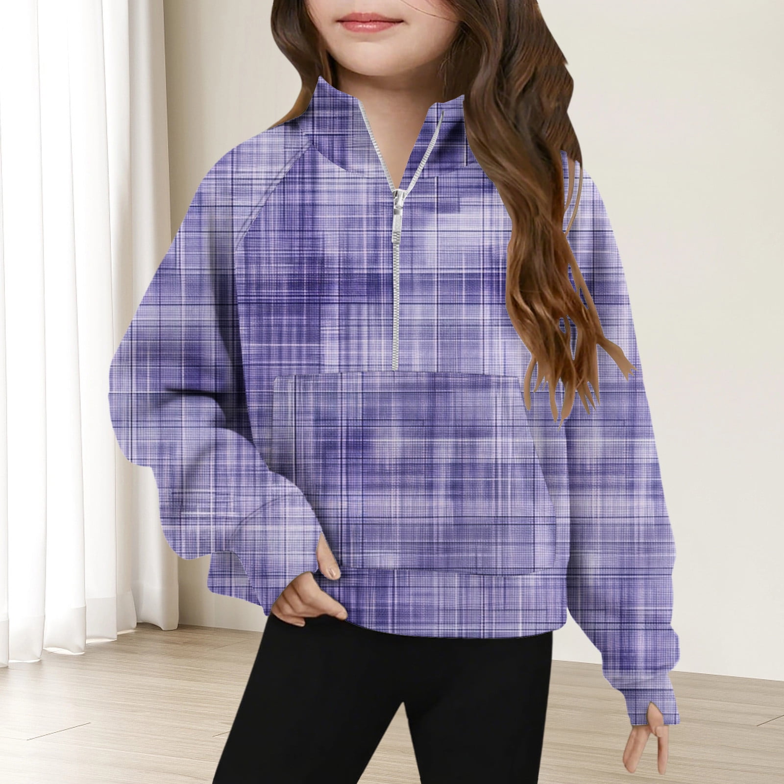 Ahabrexf Youngster Crewneck Sweatshirt,Kids Half Zip Sweatshirt ...