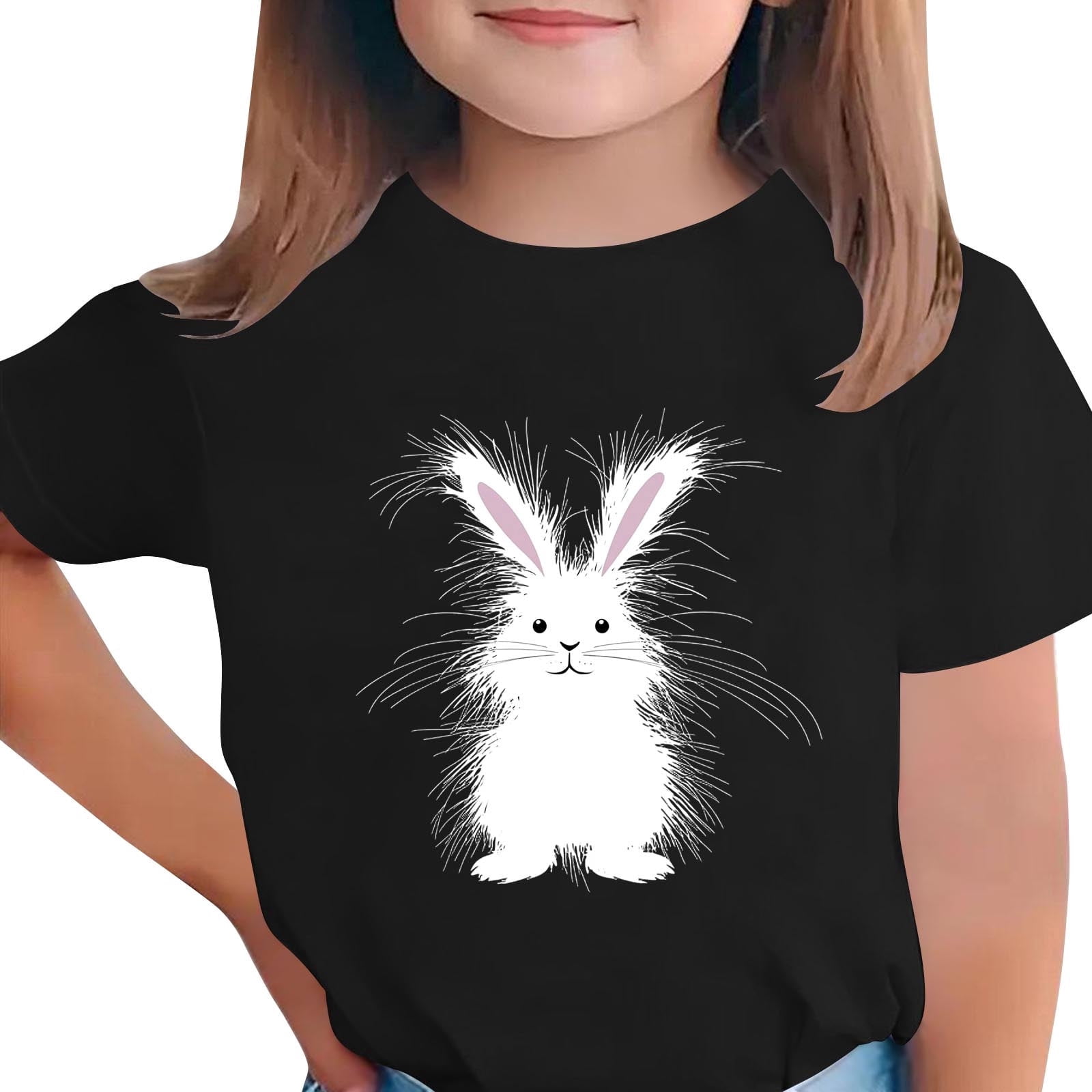 Ahabrexf Youth Easter Shirt Short Sleeve Printed Round Neck Casual T ...