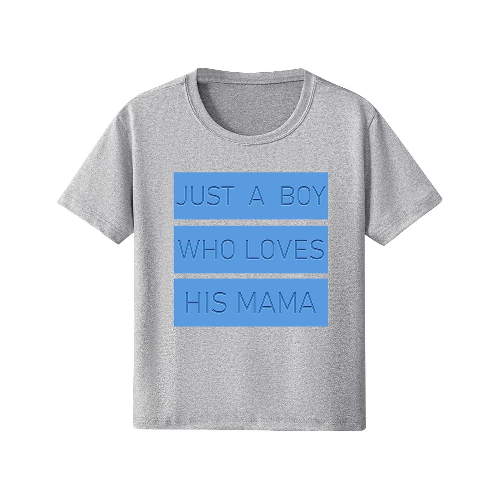 Ahabrexf 's Day Printed T-shirt for Kids, Short Sleeved Round Neck ...