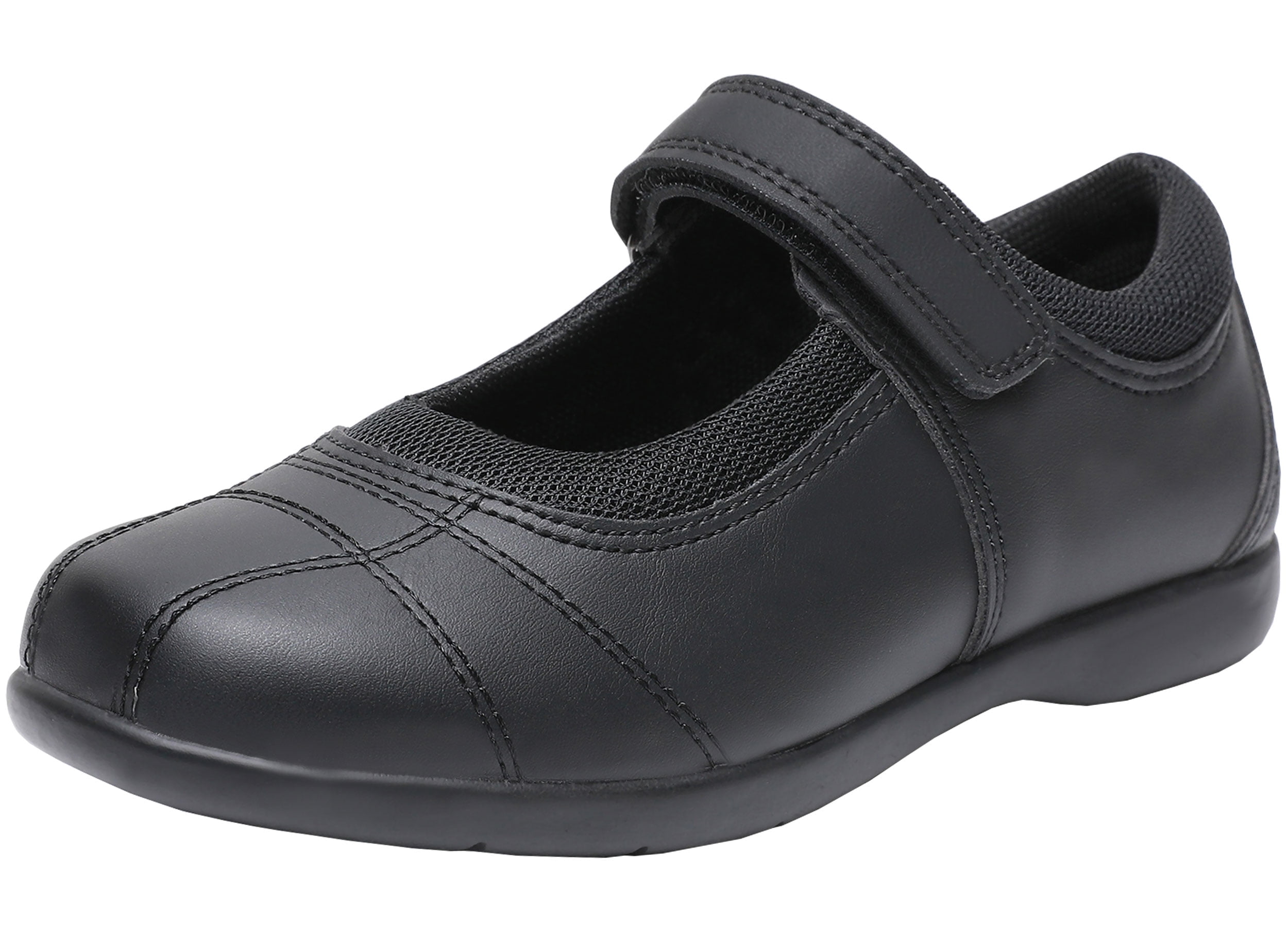 Ahannie Girls Mary Jane School Uniform Shoes Black Dress Flats (Toddler ...