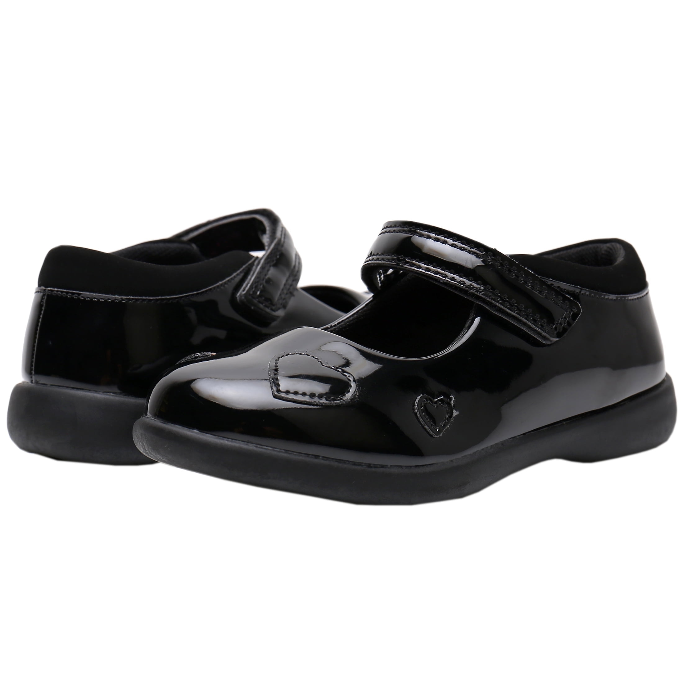 Ahannie Girls Mary Jane School Uniform Shoes Black Dress Flats (Toddler ...