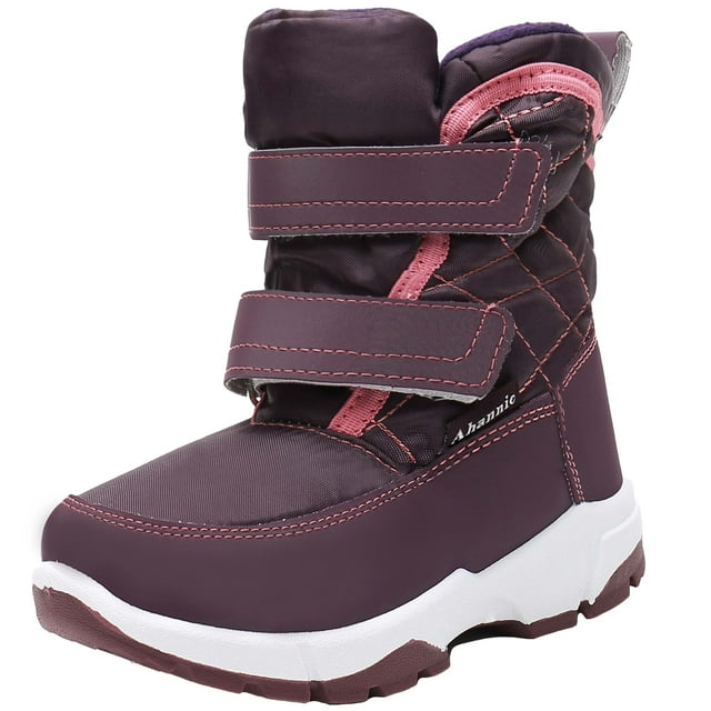 Ahannie Unisex-Child Insulated Snow Boots, Kids Outdoor Winter Boots ...