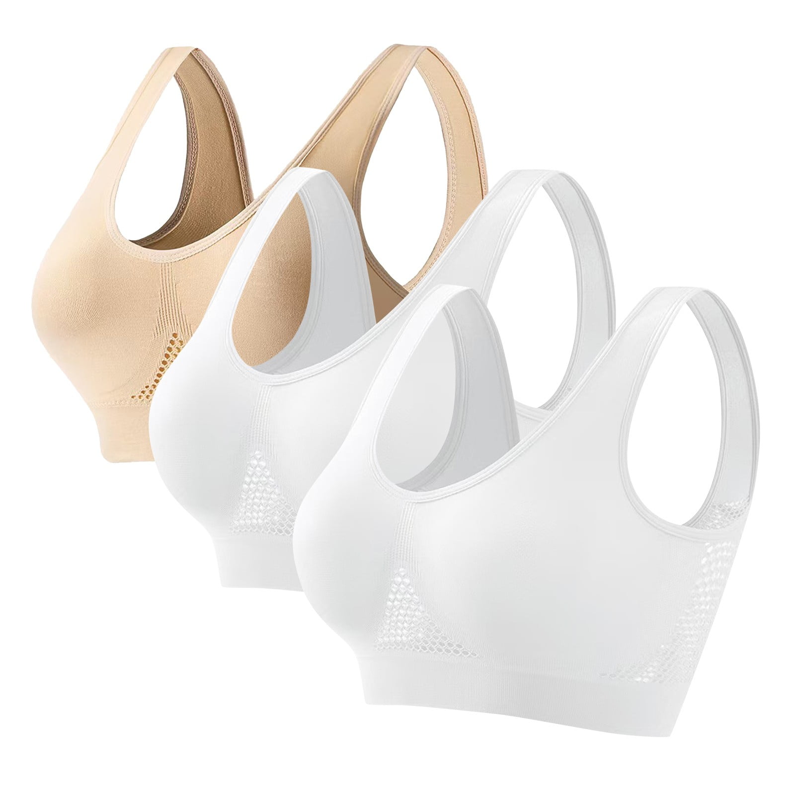 Ahdbta 3 Pack High Impact Sports Bras for Women Seamless Comfort ...
