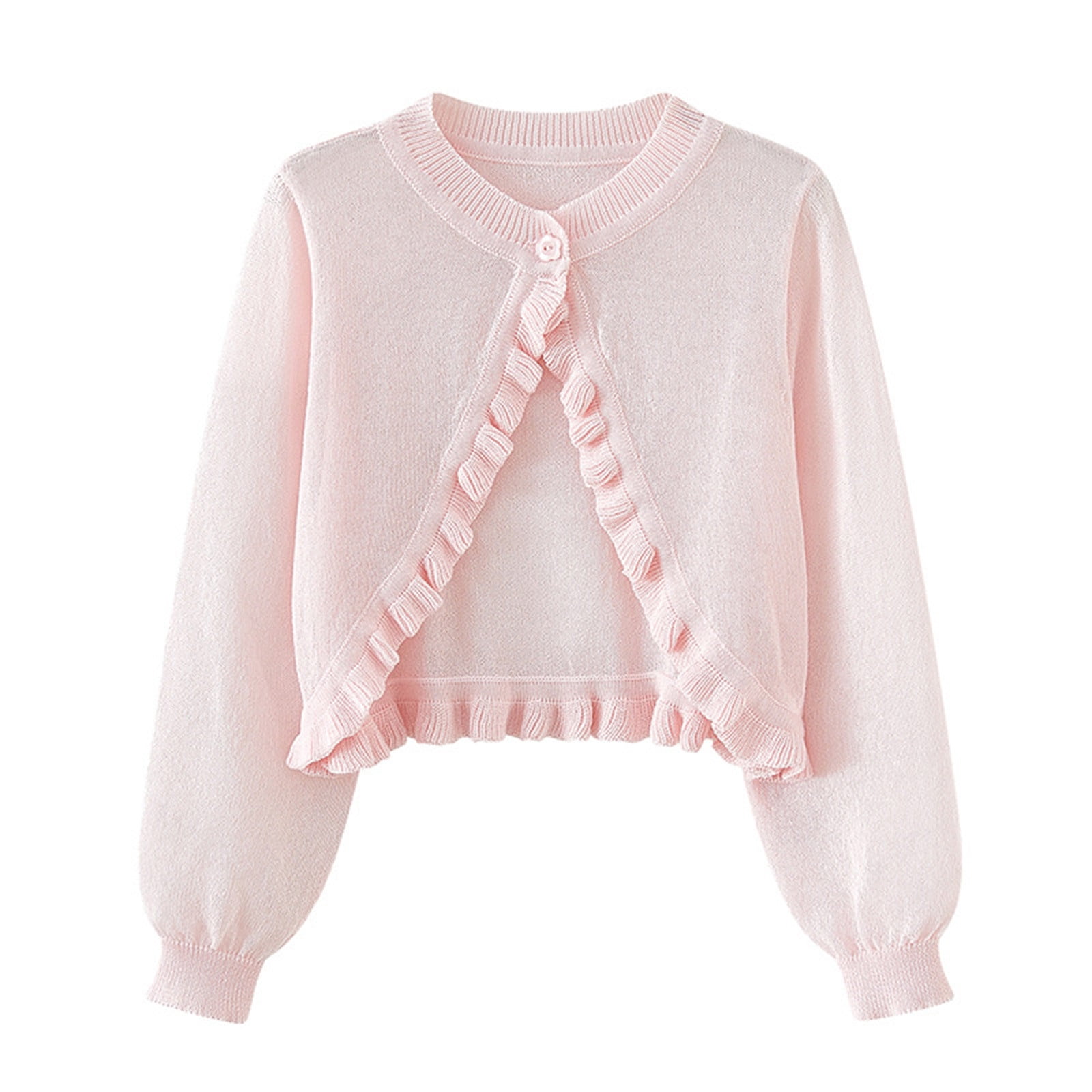 Ahdbta Baby Girls Cardigan Sweaters Bolero Shrugs Long Sleeve Knitted ...