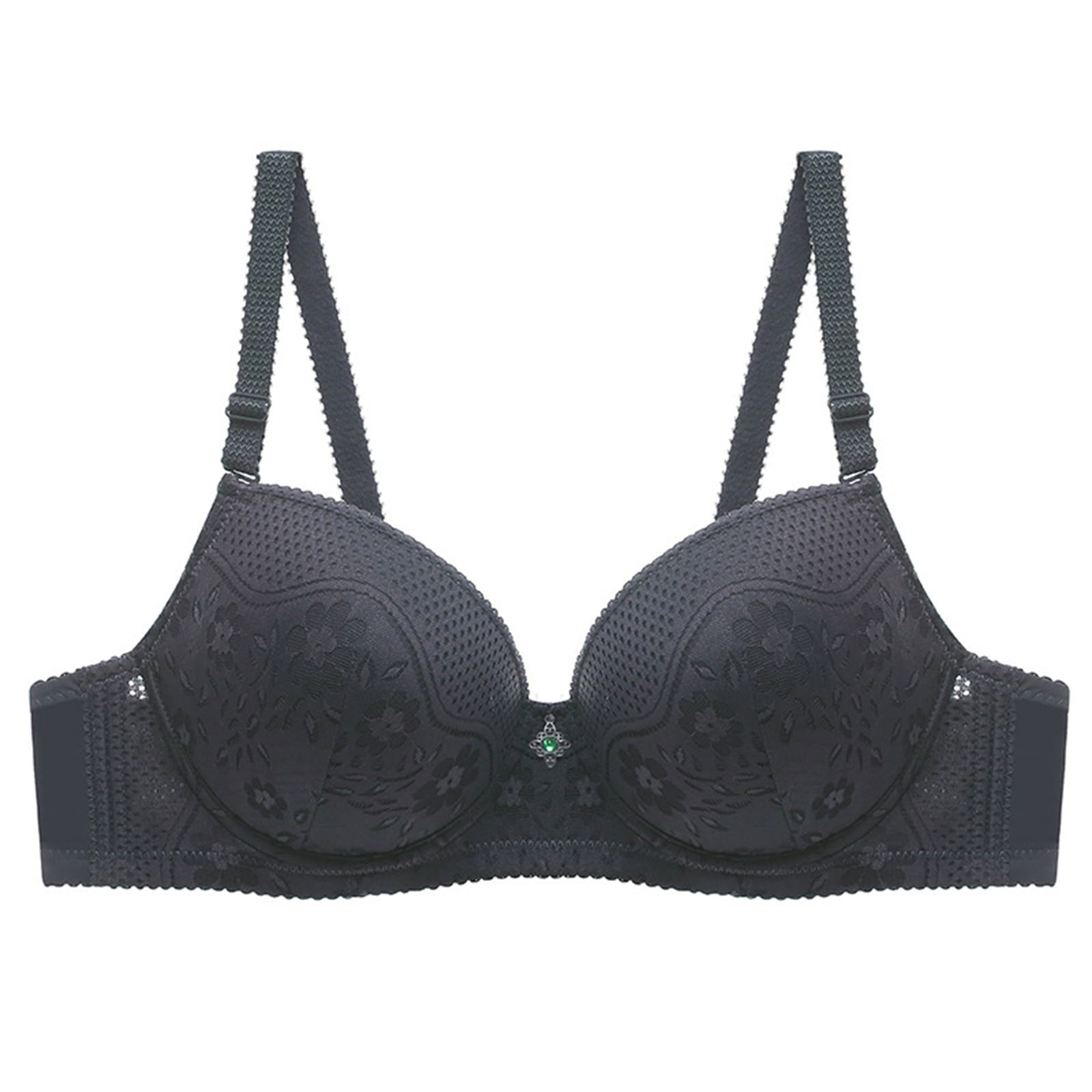 Ahdbta Bras for Women Plus Size Underwire Push Up Minimizer Bra Floral ...