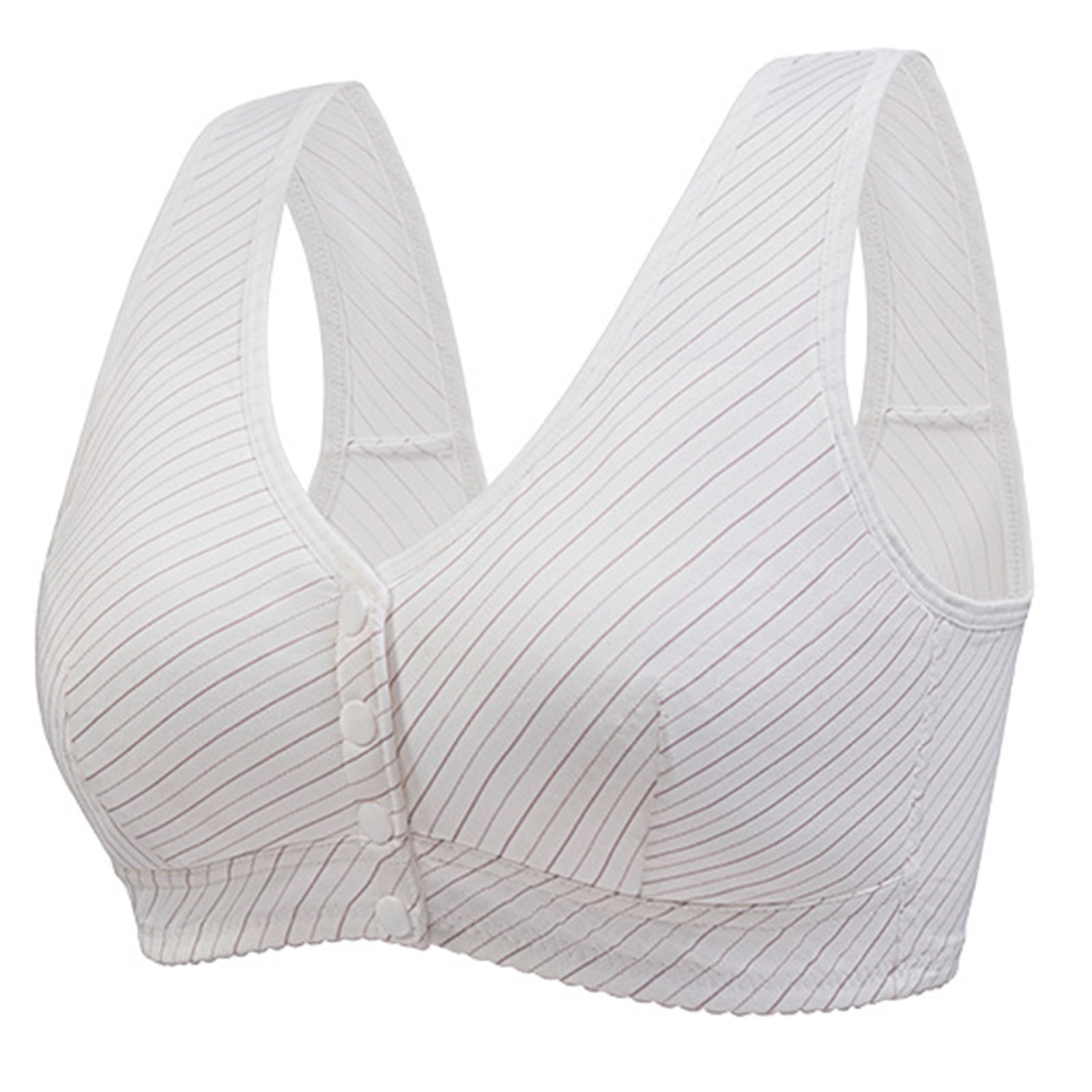 Ahdbta Daisy Front Snap Bras For Older Women Wirefree Front Button ...