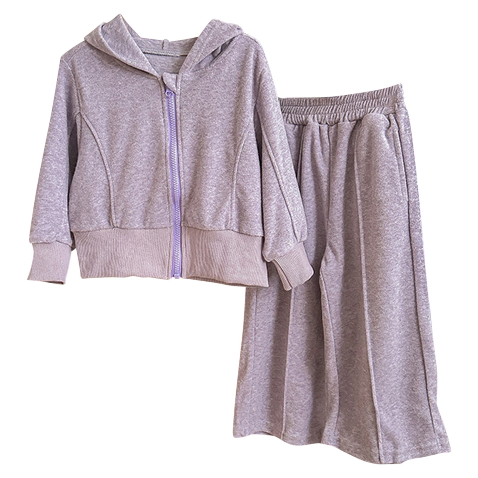 Ahdbta Girls Boys Workout Outfits Zip Up Long Sleeve Hooded Jackets ...