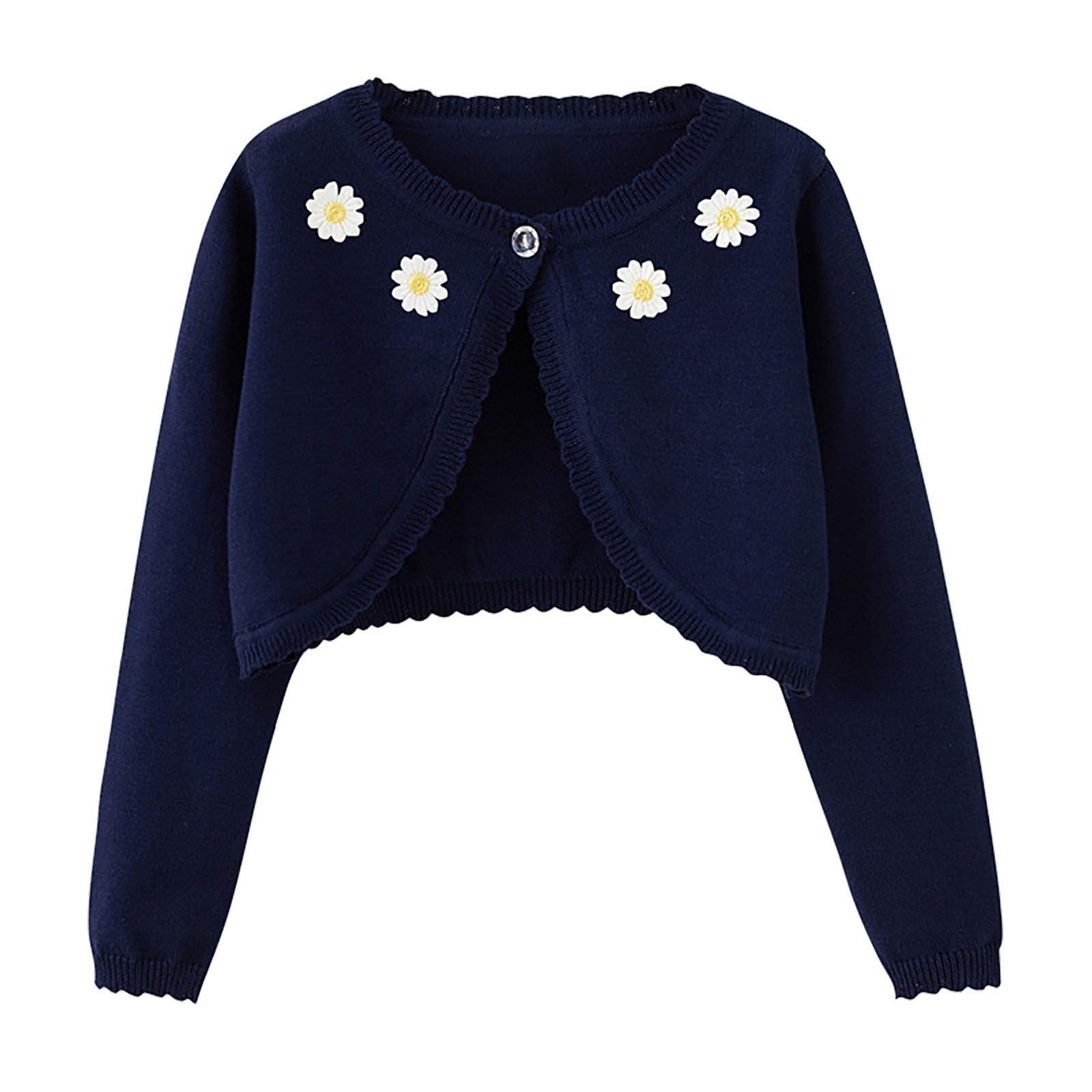 Ahdbta Girls Open Front Cardigans Bolero Shrug Long Sleeve Knitted ...