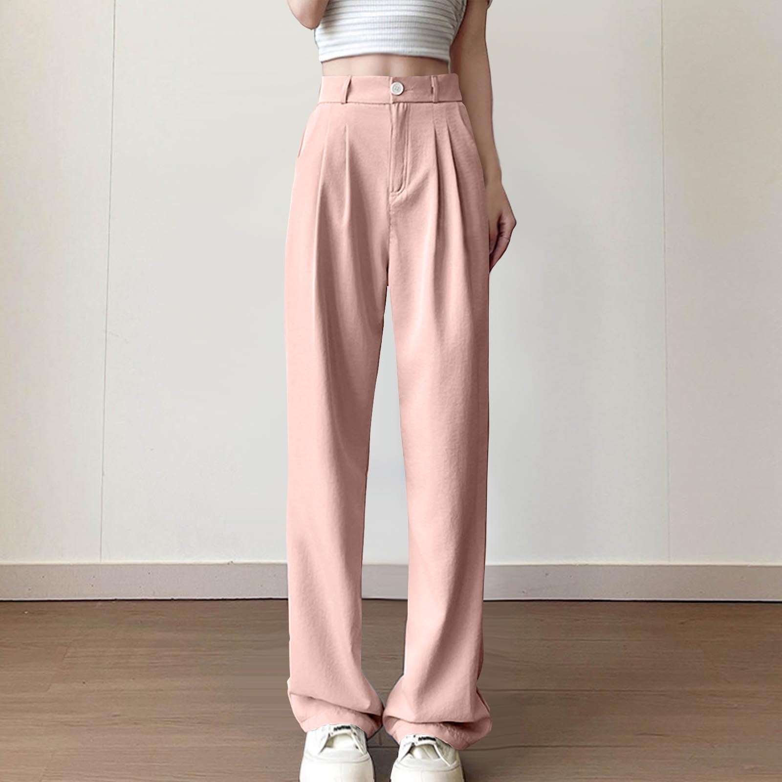 Ahdbta High Waisted Work Pants for Women Business Casual Slacks Office ...