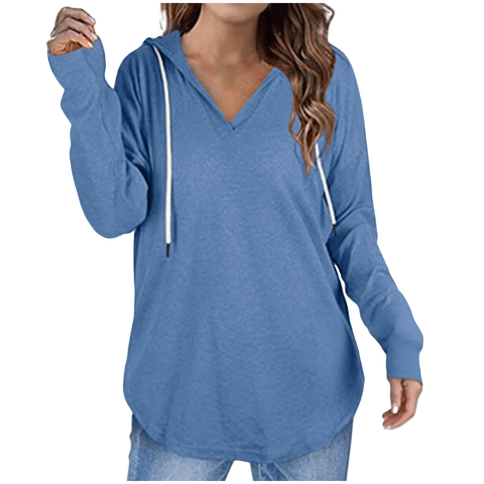 Ahdbta Hoodies for Women Lightweight Pullover Oversized Hooded ...