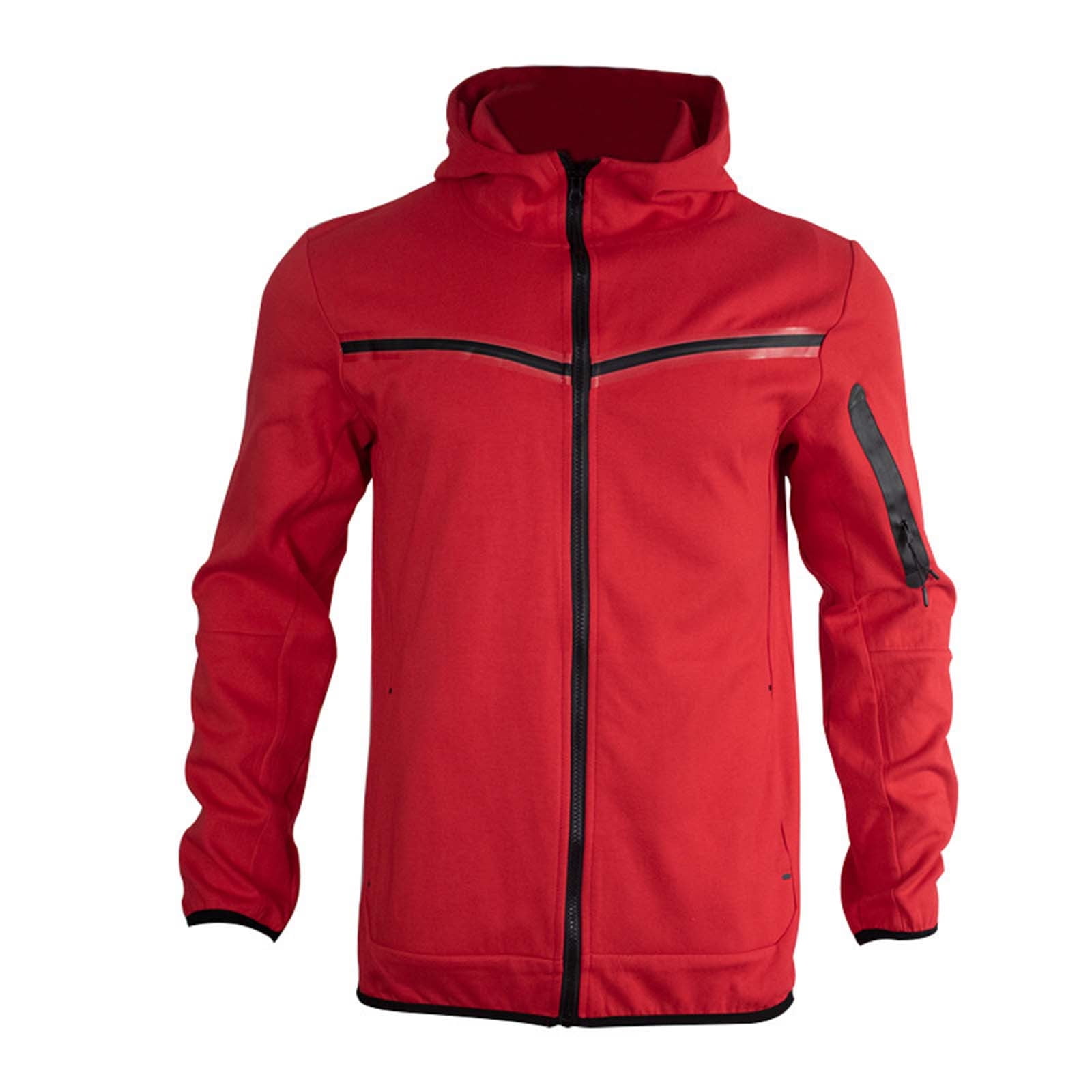 Ahdbta Men's Sweatshirt Jackets Full Zipper Long Sleeve Hooded Coats ...