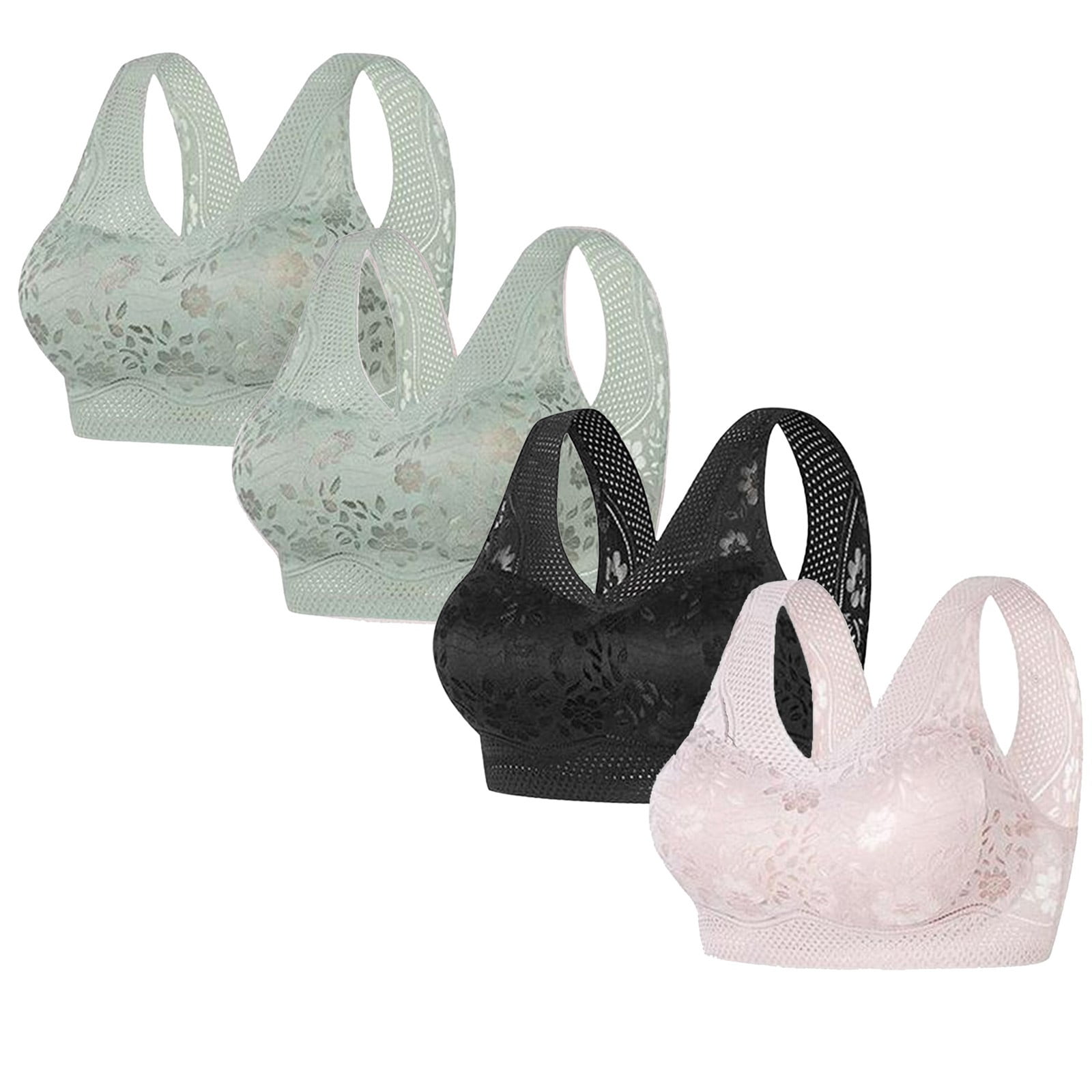 Ahdbta Wireless Bras for Women No Underwire Comfort Seamless Push Up ...