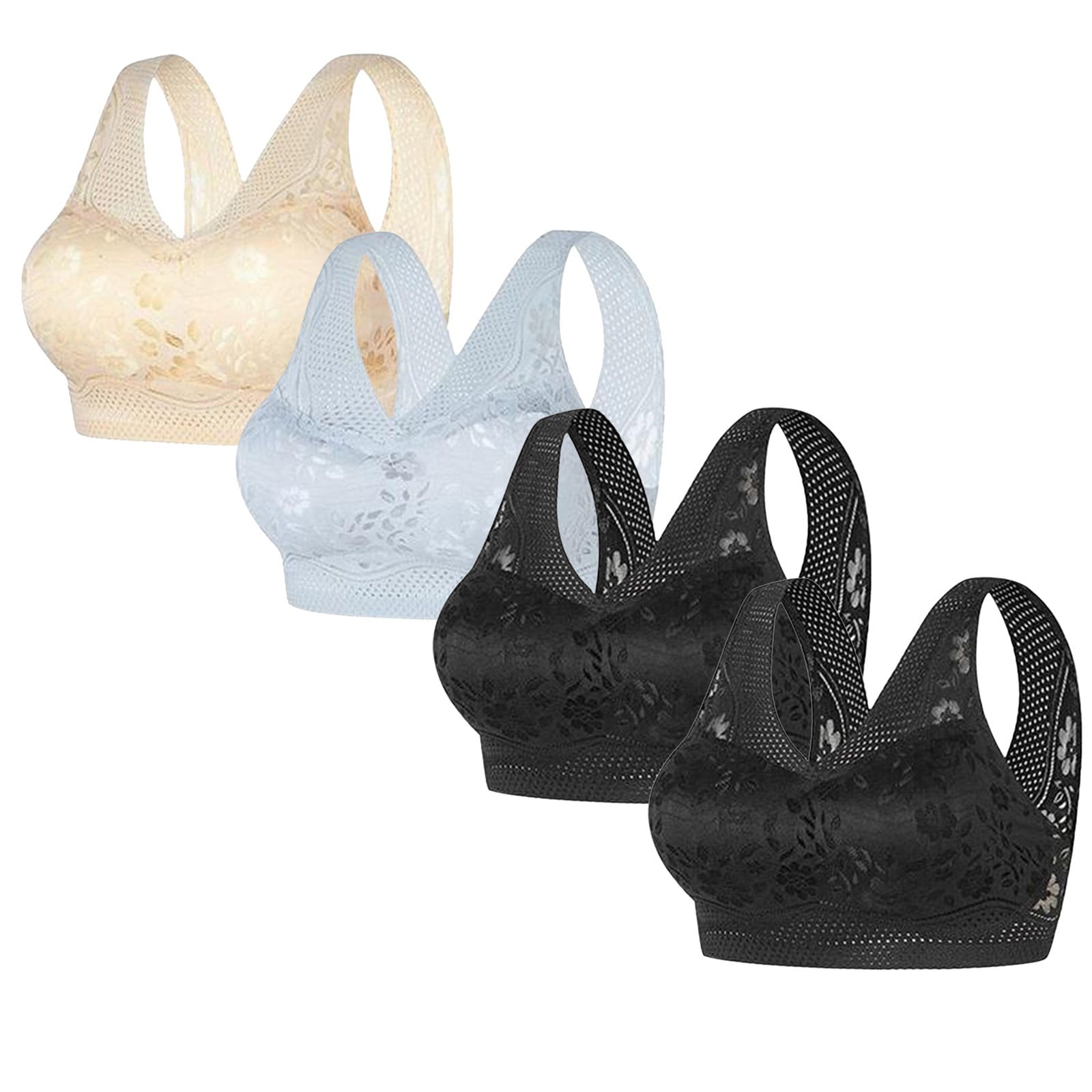 Ahdbta Wireless Bras for Women No Underwire Comfort Seamless Push Up ...