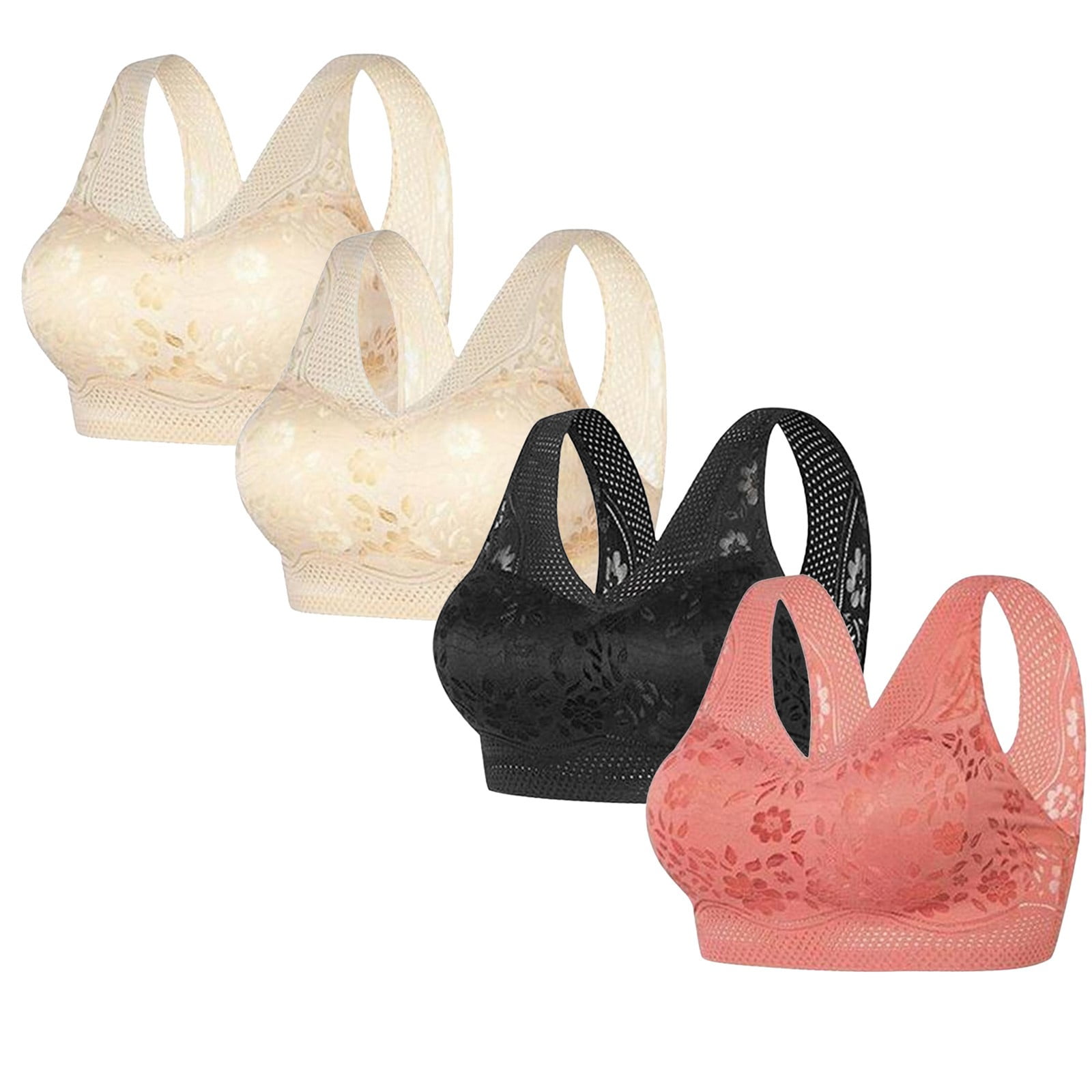 Ahdbta Wireless Bras for Women No Underwire Comfort Seamless Push Up ...