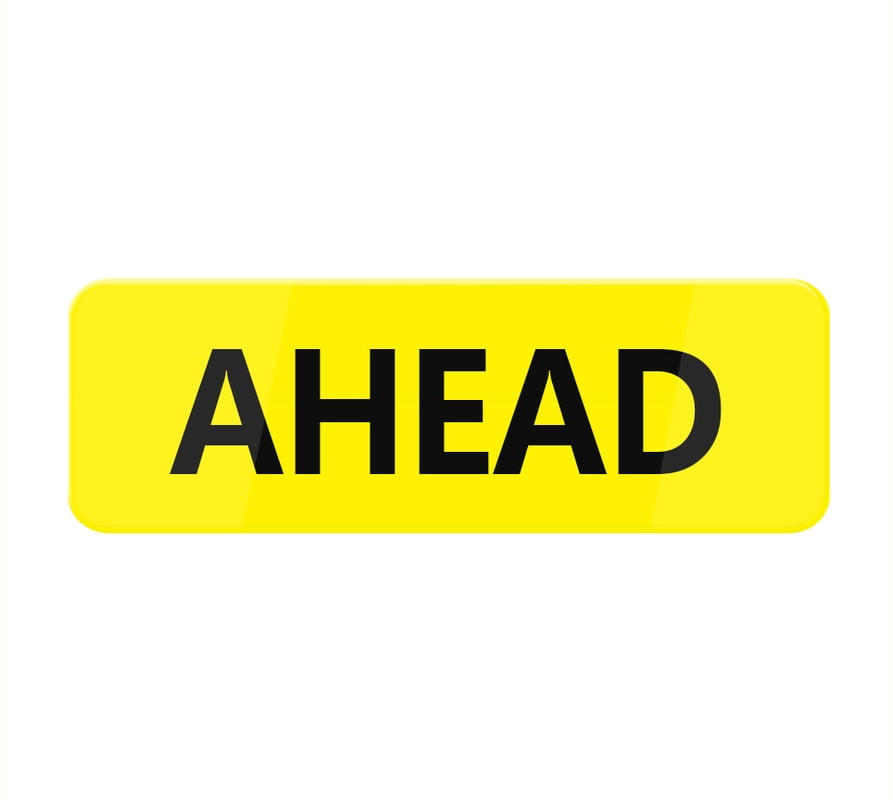 Ahead Sign,Acrylic Sign Safety Informative Sign With Symbols Great For ...