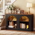 Aheaplus 47" Farmhouse Arched Console Table with LED Lights ...