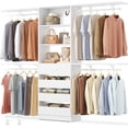 Aheaplus Closet System with Drawers, Wood Closet Organizer System with ...