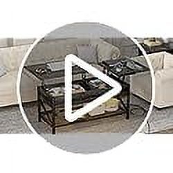 Aheaplus Coffee Table, Lift Top Coffee Table with LED Light and Power ...