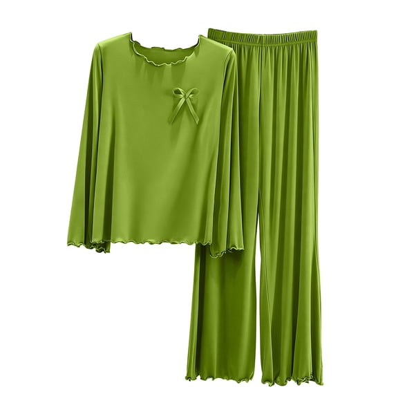 AherBiu 2 Piece Pajama Sets for Women Comfy Loose Long Sleeve Tops ...