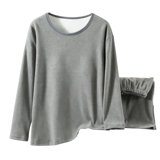 AherBiu 2 Piece Pajamas Sets for Women Thermal Warm Crewneck Long ...
