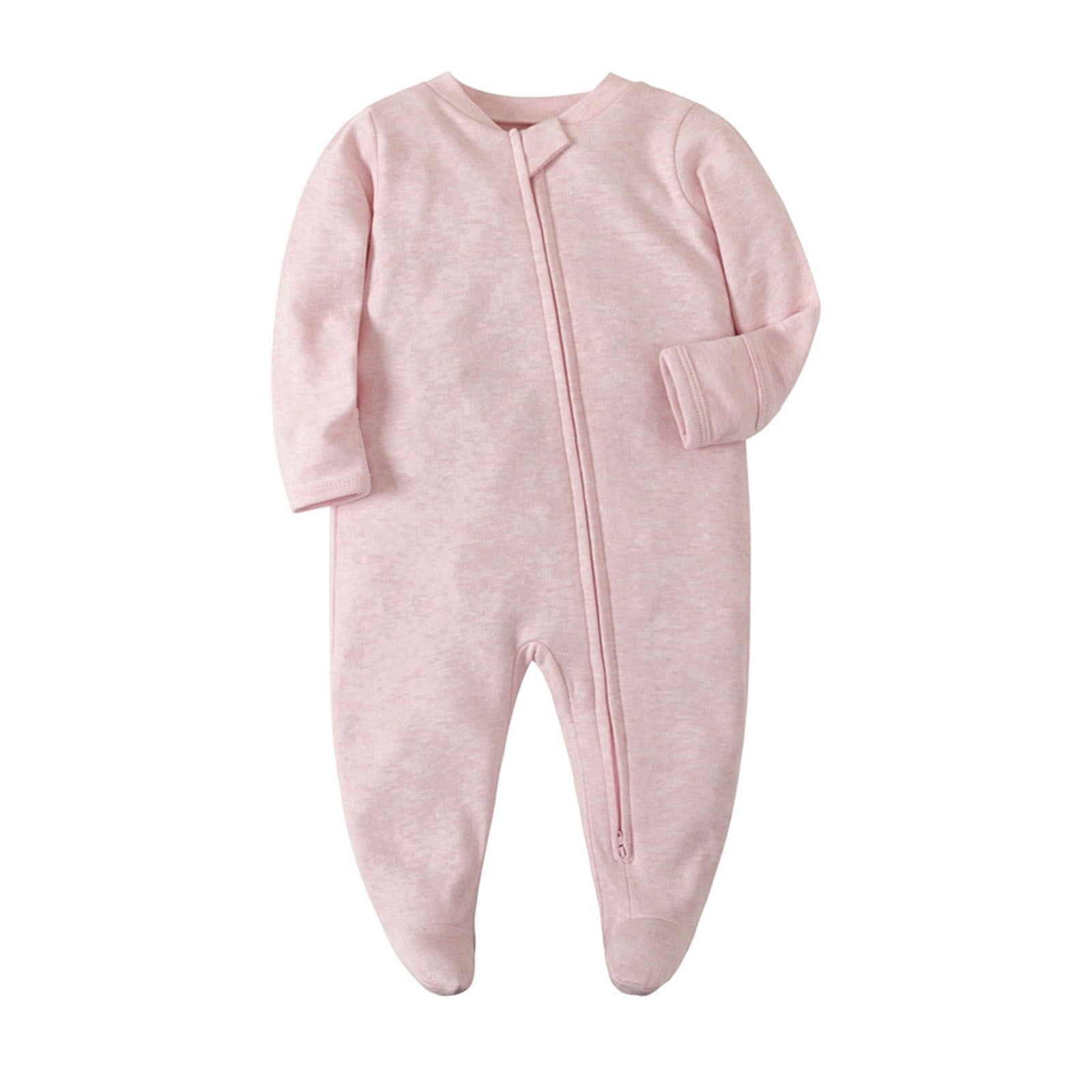 AherBiu Baby Clothes Cotton Rompers Long Sleeve Zip up Newborn Infant ...