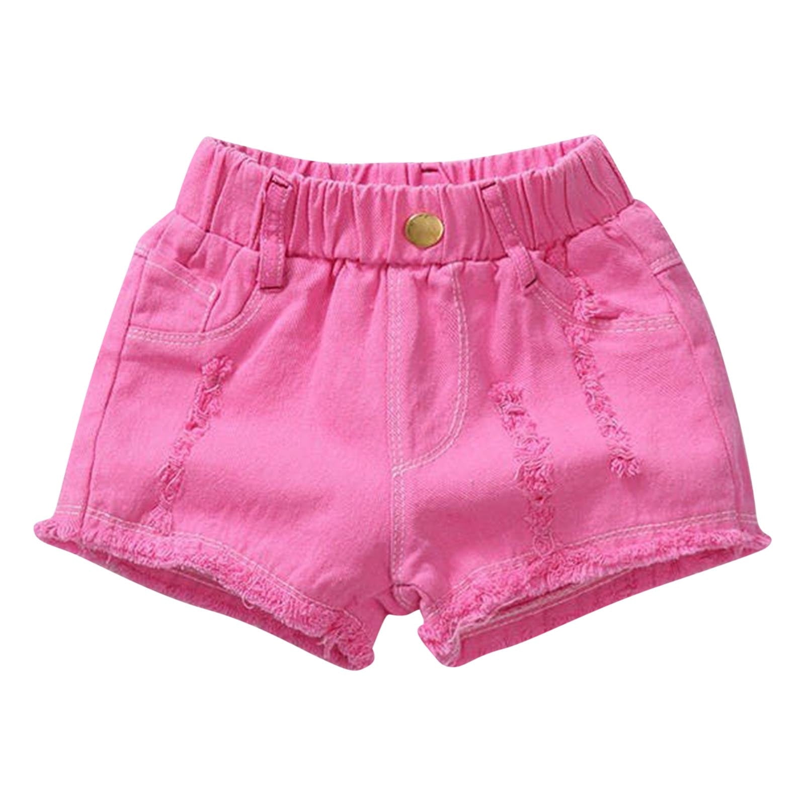 AherBiu Baby Clothes Toddler Girls Clothes Short Jeans Elastic Waist ...
