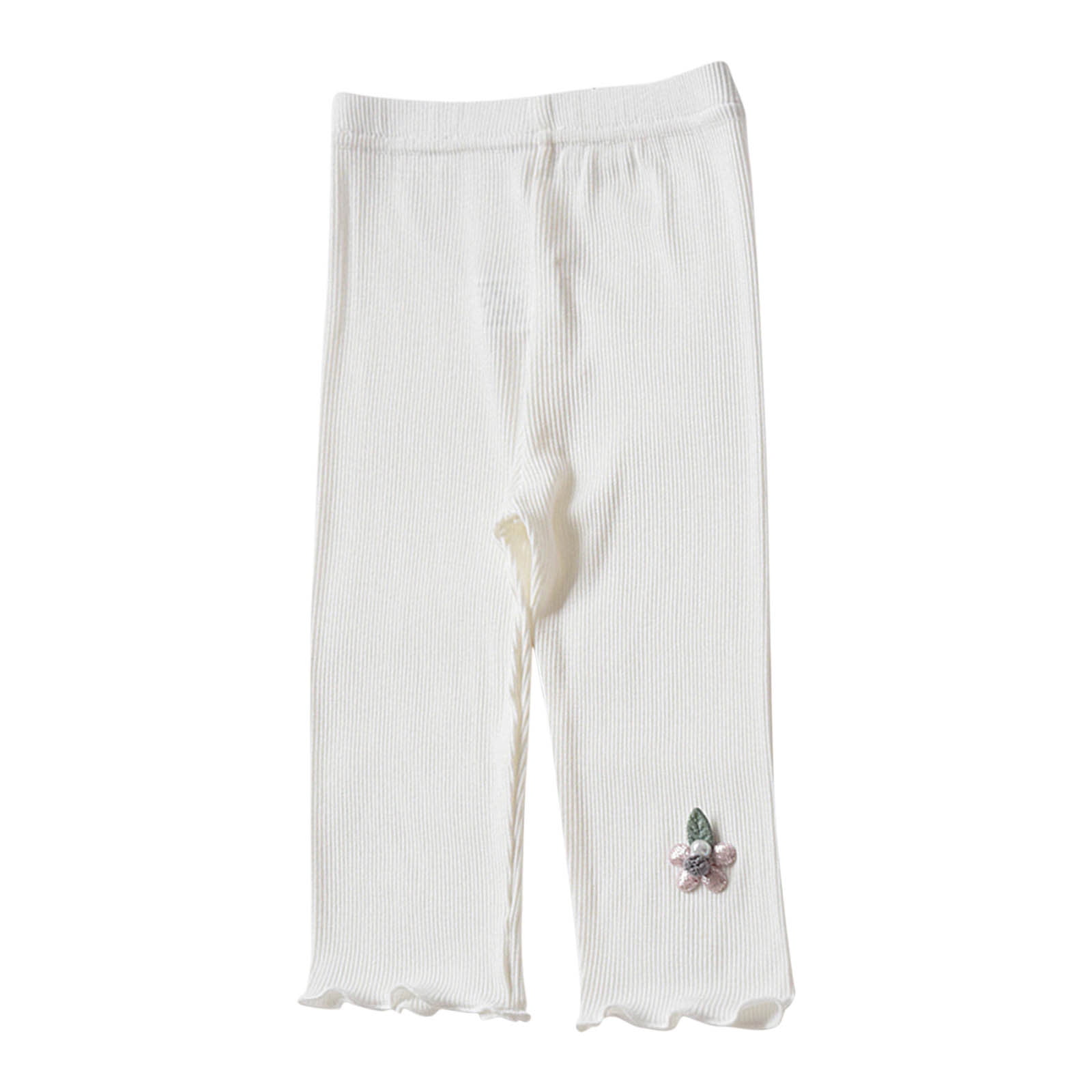 AherBiu Baby Girls Clothes Capri Pants Cute Bottoms Stretch High ...