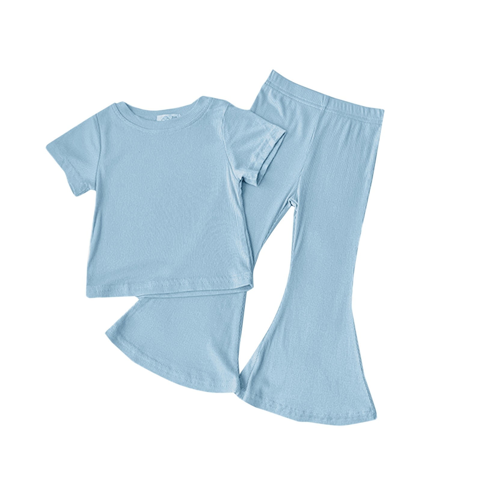 AherBiu Baby Girls' Clothing Sets Short Sleeve Crewneck Tops High ...