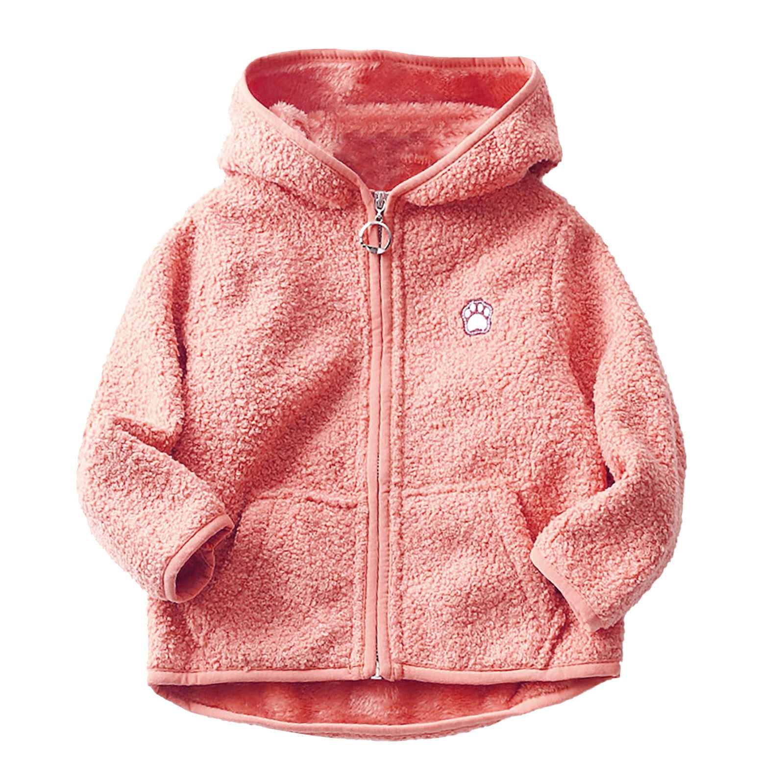 AherBiu Baby Toddler Clothes Fleece Jackets Zip up Long Sleeve Fuzzy Warm Hooded Winter Coats ...