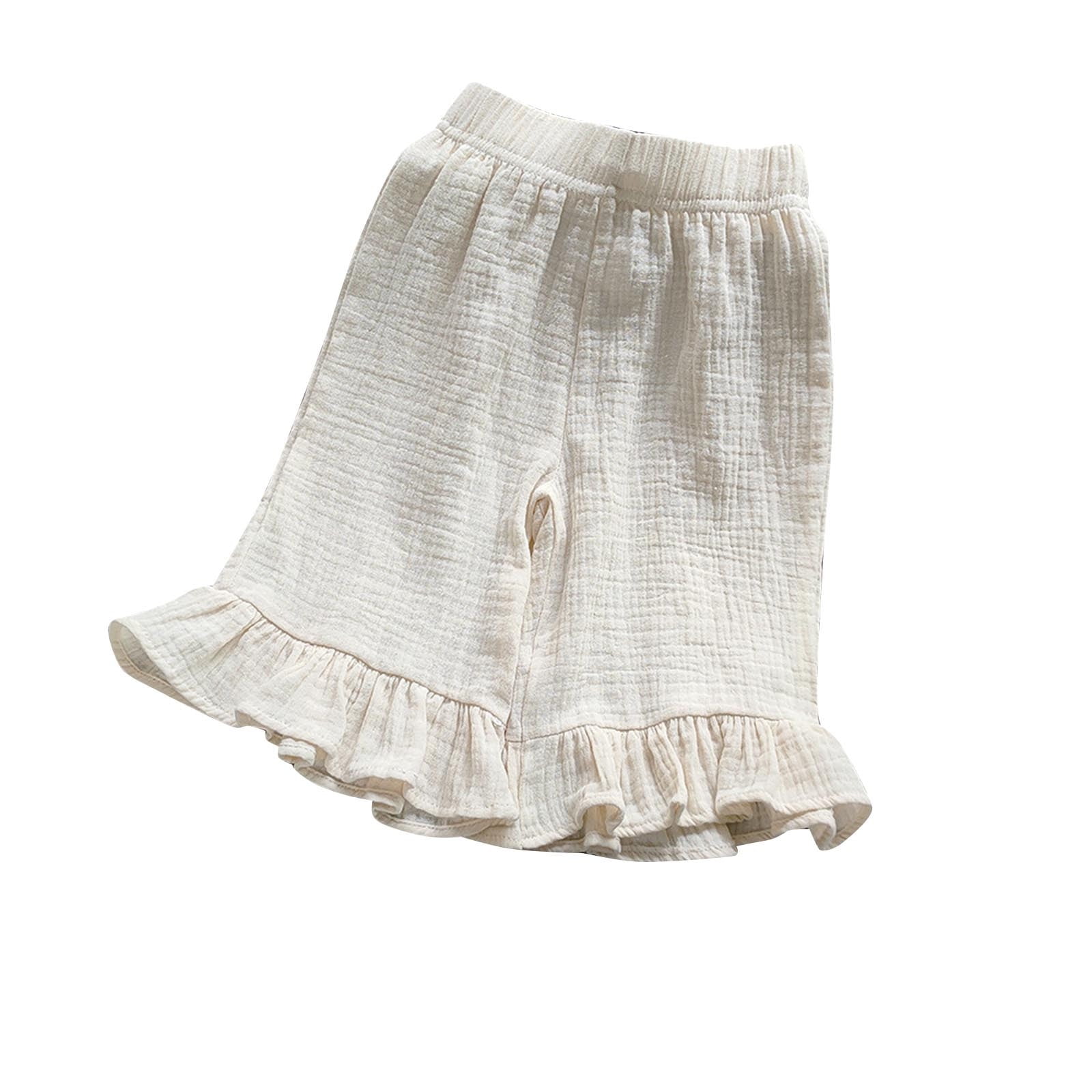 AherBiu Baby Toddler Girls Clothes Ruffle Capri Pants High Waisted ...