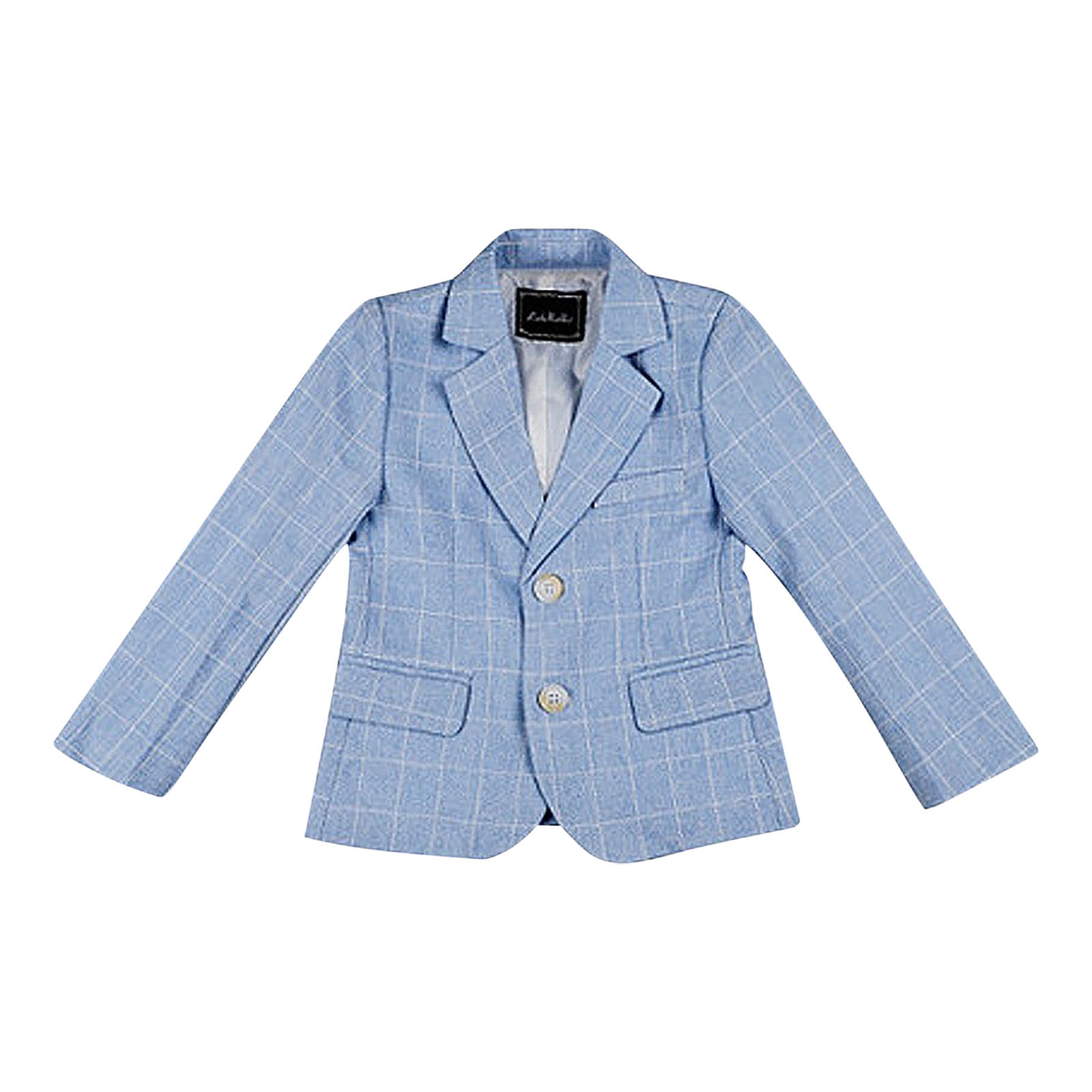 AherBiu Boys Blazer Plaid Casual Formal Kids Jackets Button down Fall ...