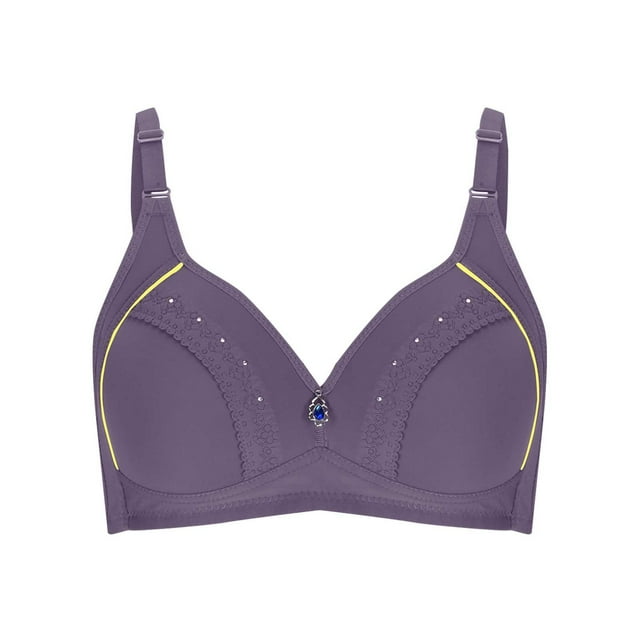 AherBiu Bras for Women No Wire Full Coverage Lightly Lined Gathered ...