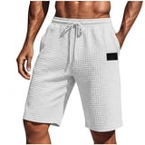 AherBiu Casual Shorts for Men Drawstring High Waist Summer Loose Fitted ...
