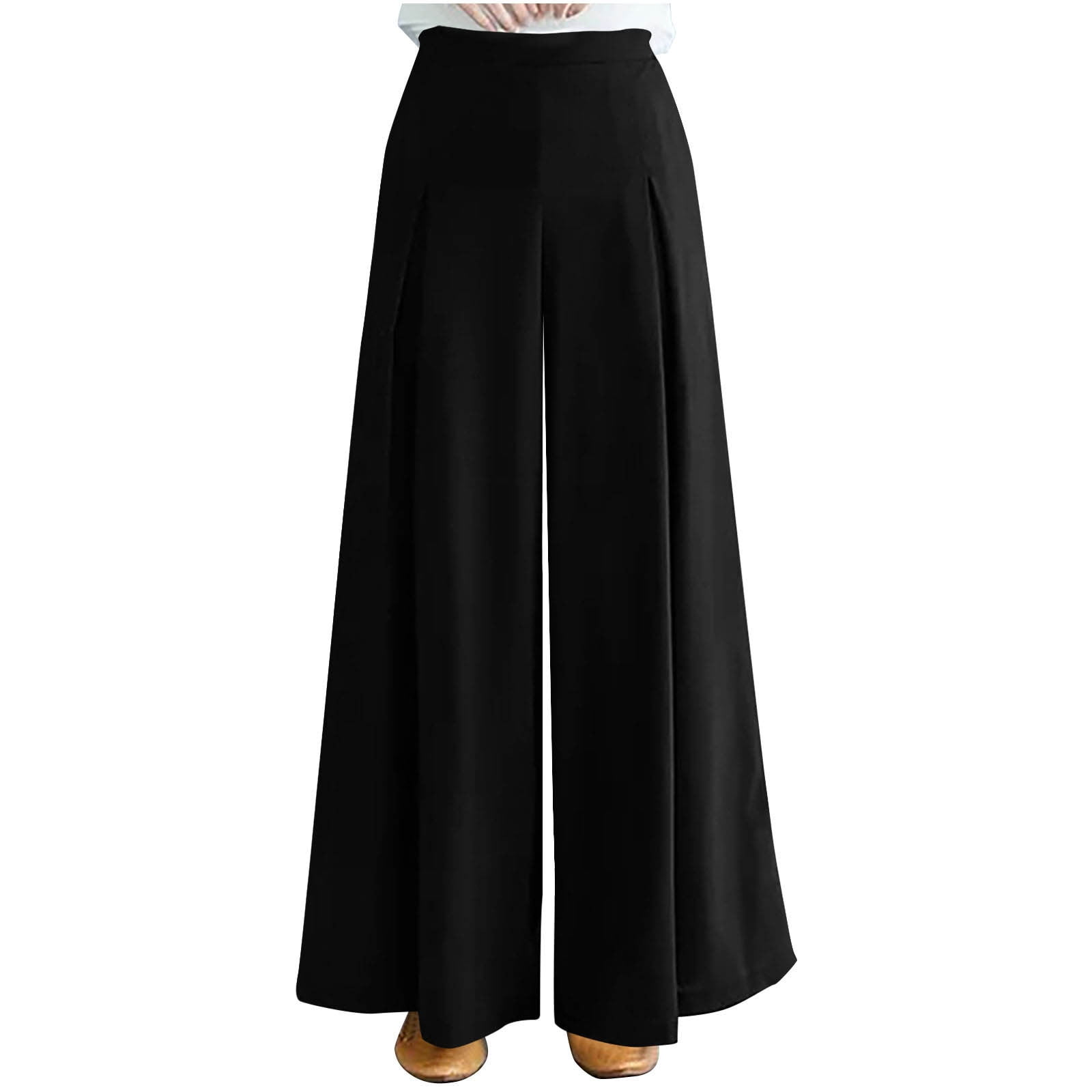 AherBiu Dress Pants for Women Wide Leg Business Casual Loose Office ...