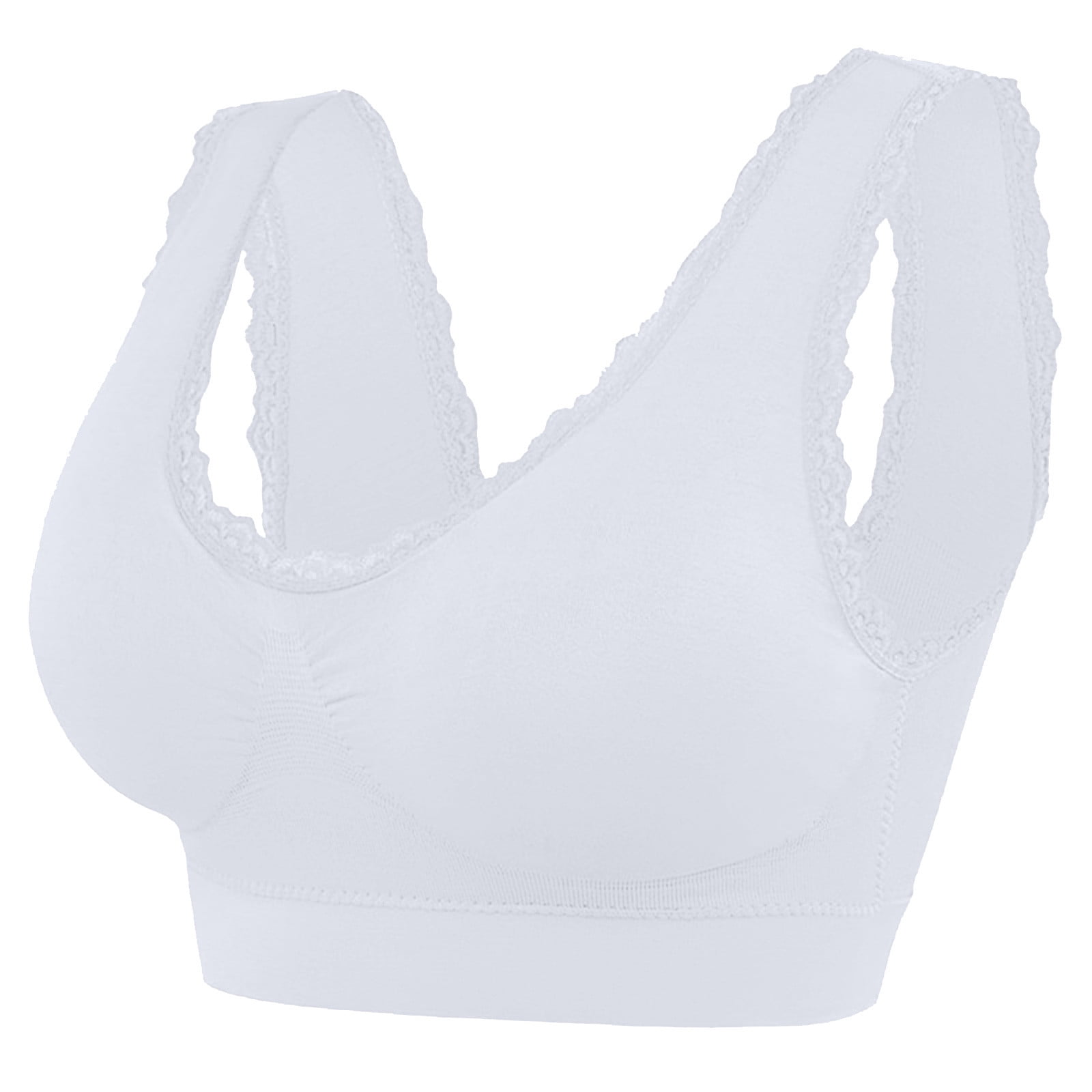 AherBiu Everyday Bras for Women Lace Wireless Bralettes Full Coverage ...
