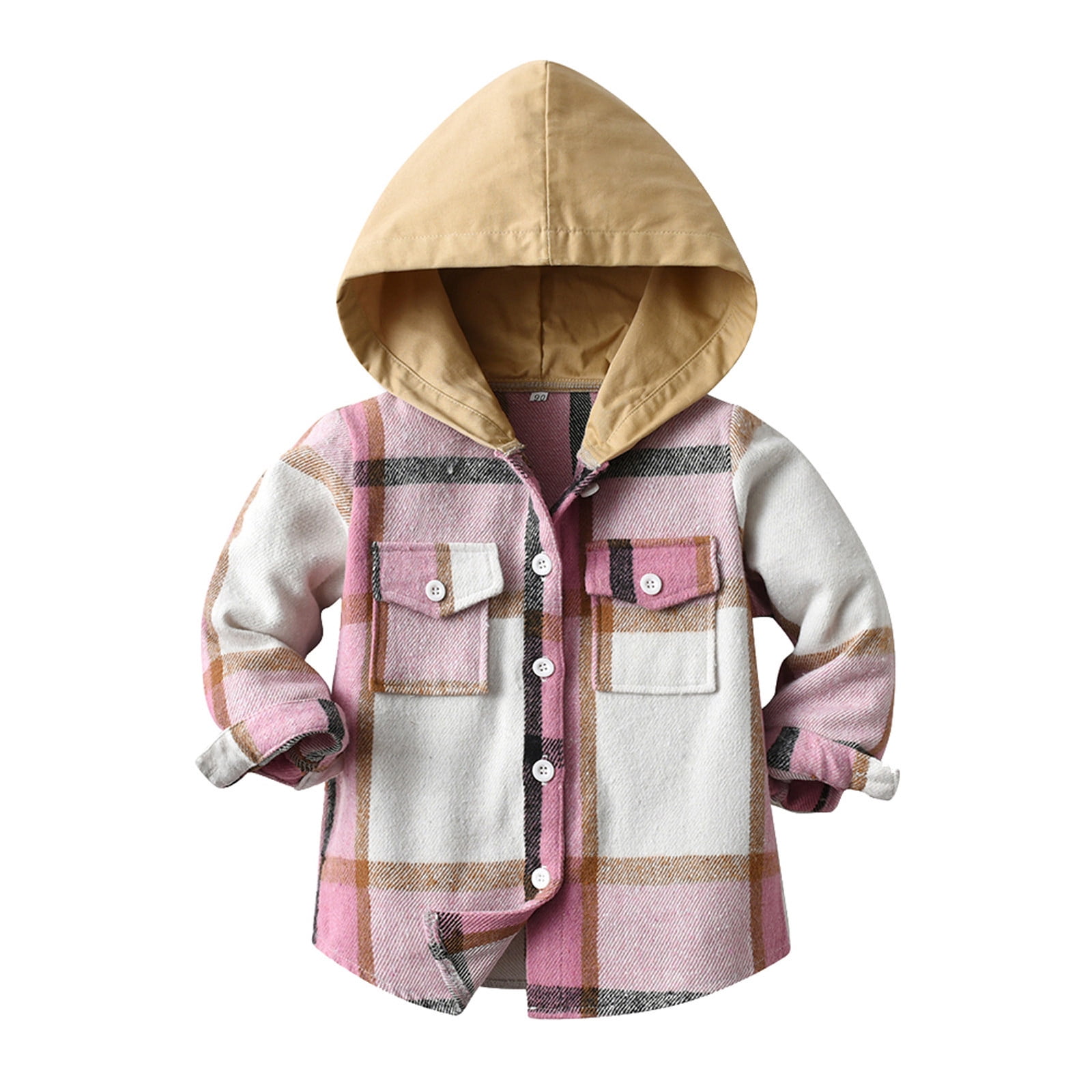 AherBiu Infant Baby Clothes Flannel Shirt Jackets Button Down Long ...