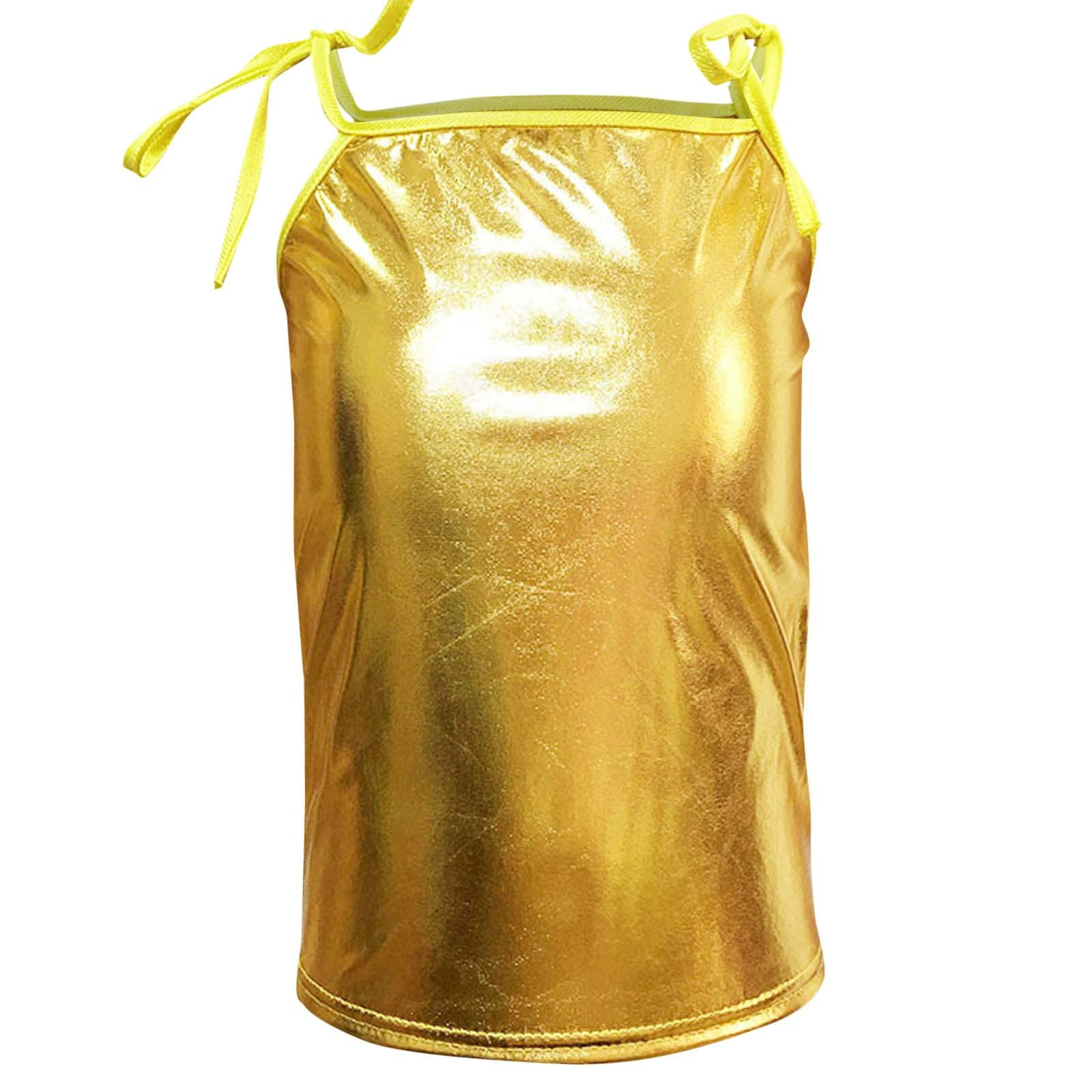 AherBiu Kid Girls Clothes Party Tank Tops Sparkly Bow-Tie Strap ...