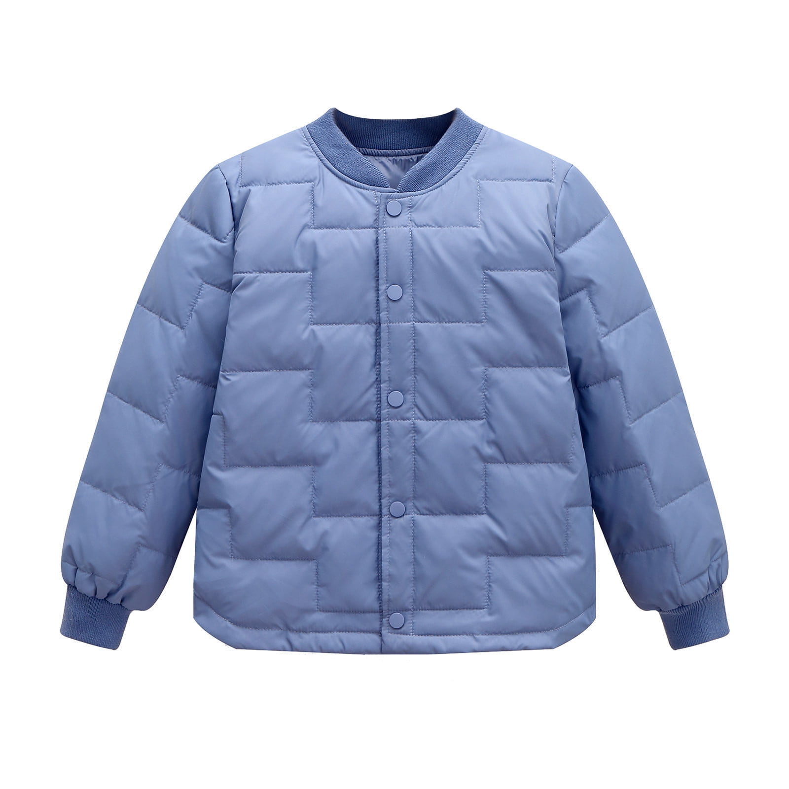 AherBiu Little Girls Puffer Jackets Button Down Long Sleeve Quilted ...