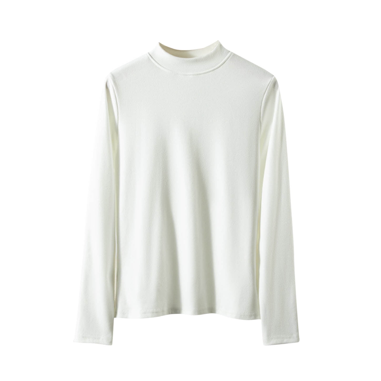 AherBiu Long Sleeve Shirts for Women High Neck Thermal Warm Basic Layer ...