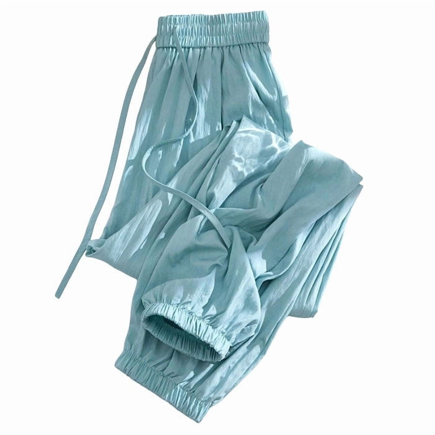 AherBiu Loungewear Pants for Women Lightweight Casual Fitted Elastic ...