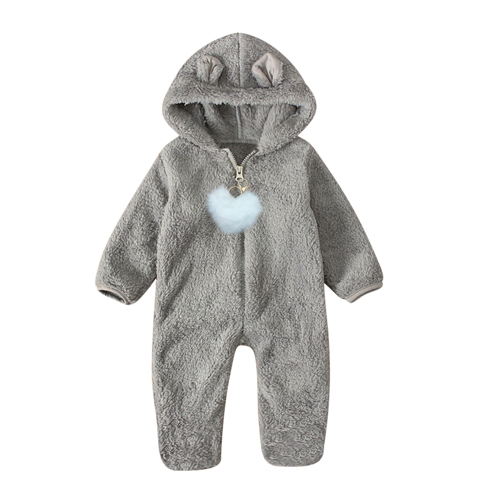 AherBiu Newborn Onesie Gender Neutral Baby Clothes Zip up Fleece ...