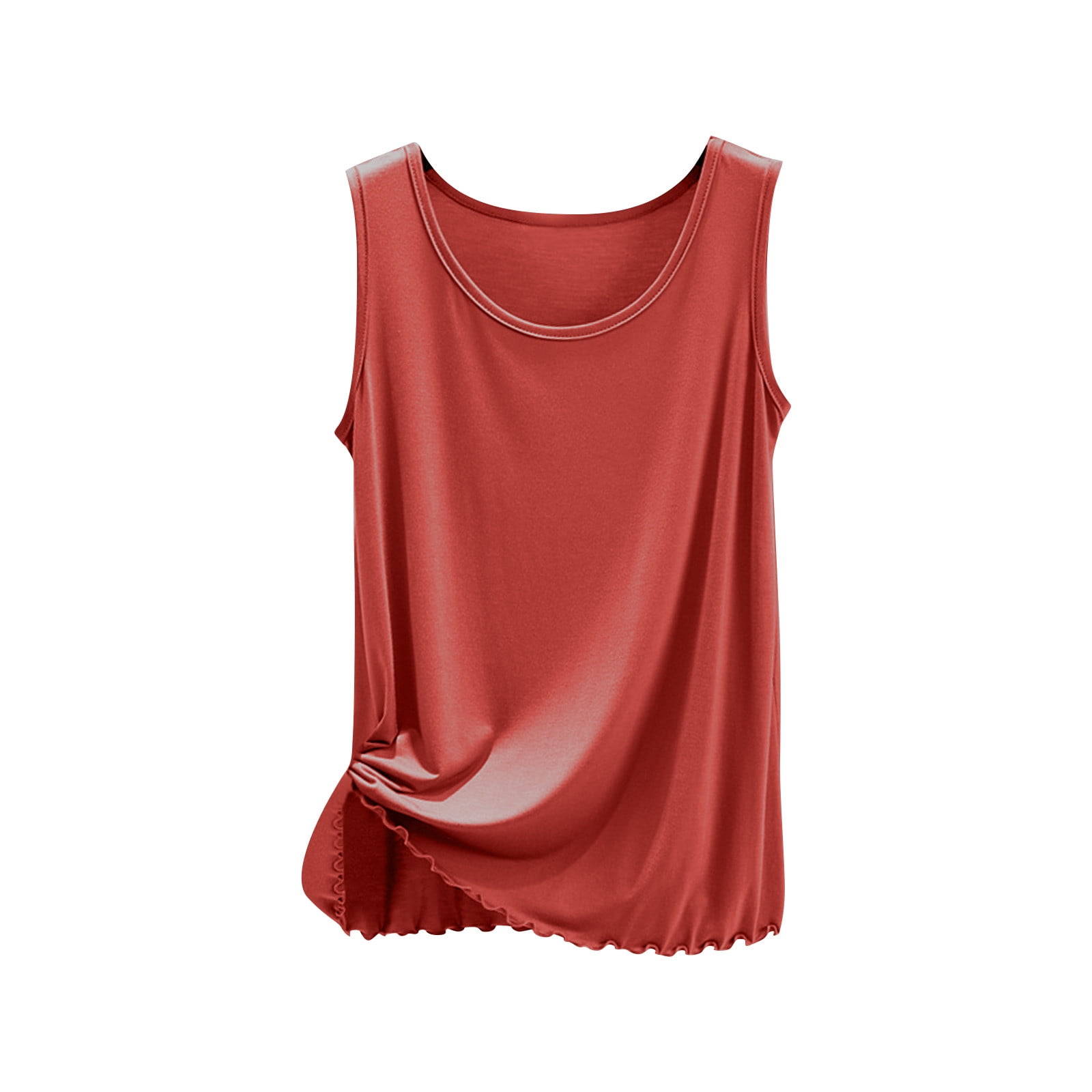 AherBiu Pajama Tank Tops for Women Round Neck Sleeveless Summer Basic ...