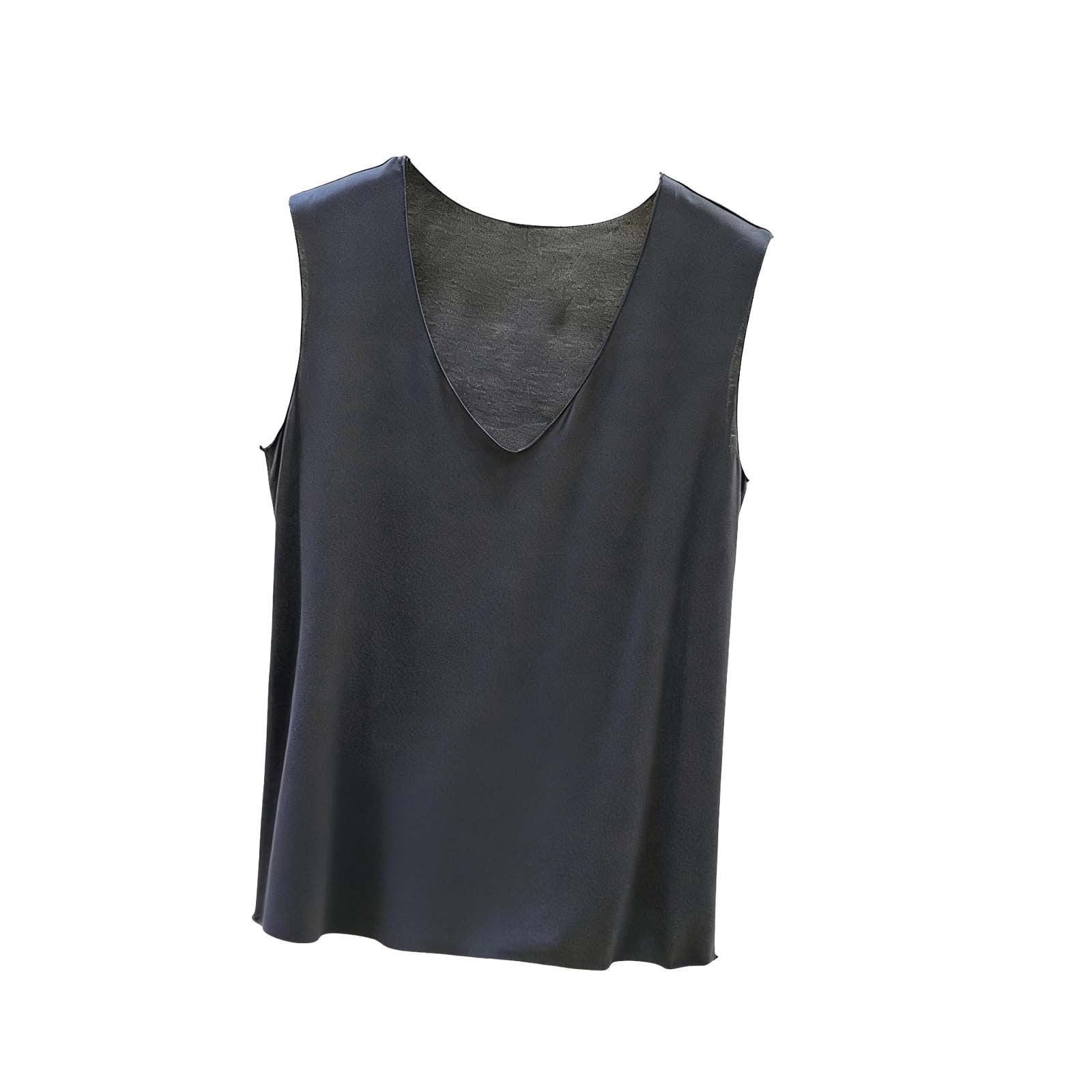AherBiu Pajama Tank Tops for Women V Neck Comfy Stretch Basic Layer Top ...