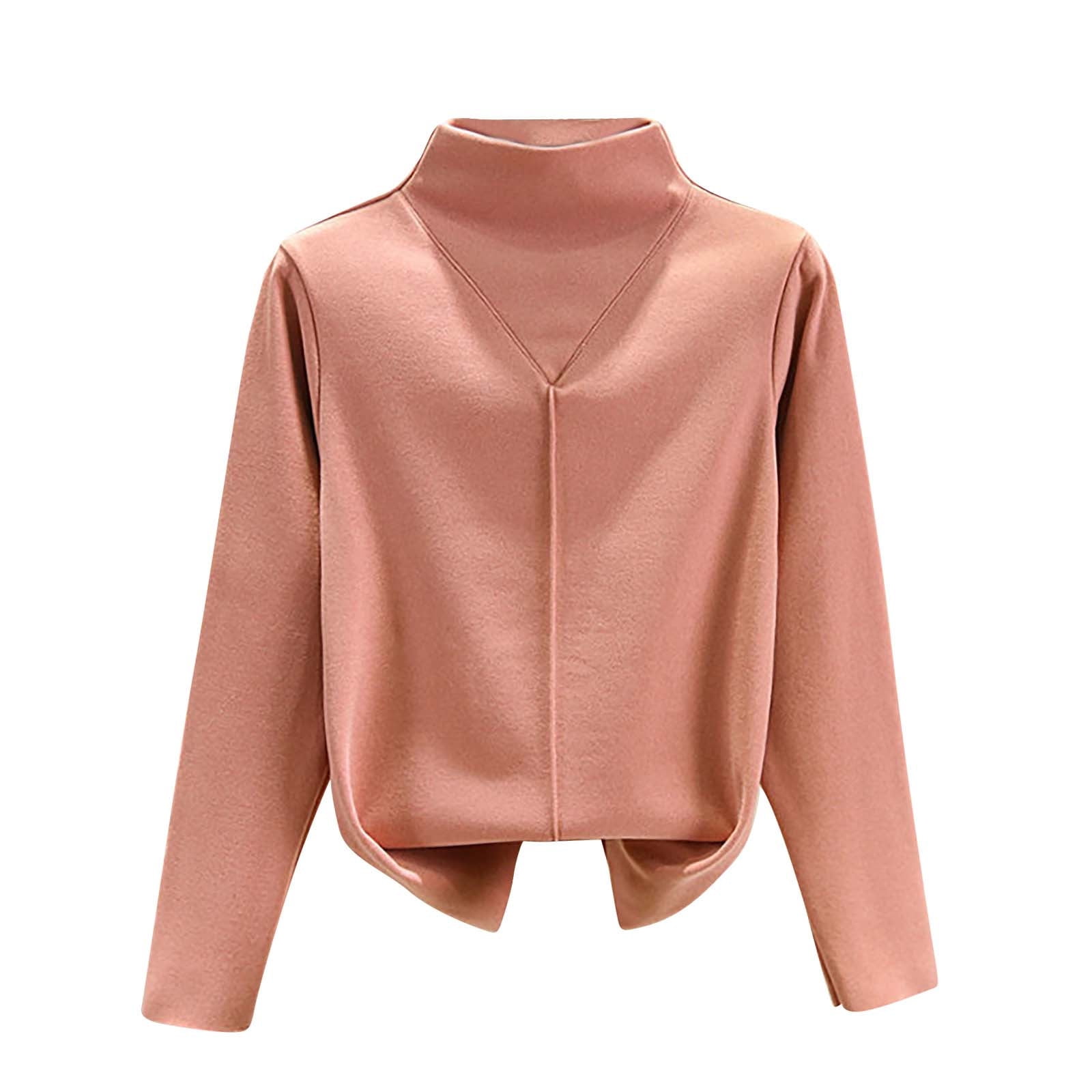 AherBiu Pajamas Tops for Women Long Sleeve Turtleneck Thermal Underwear Basic Layer Top Tees ...