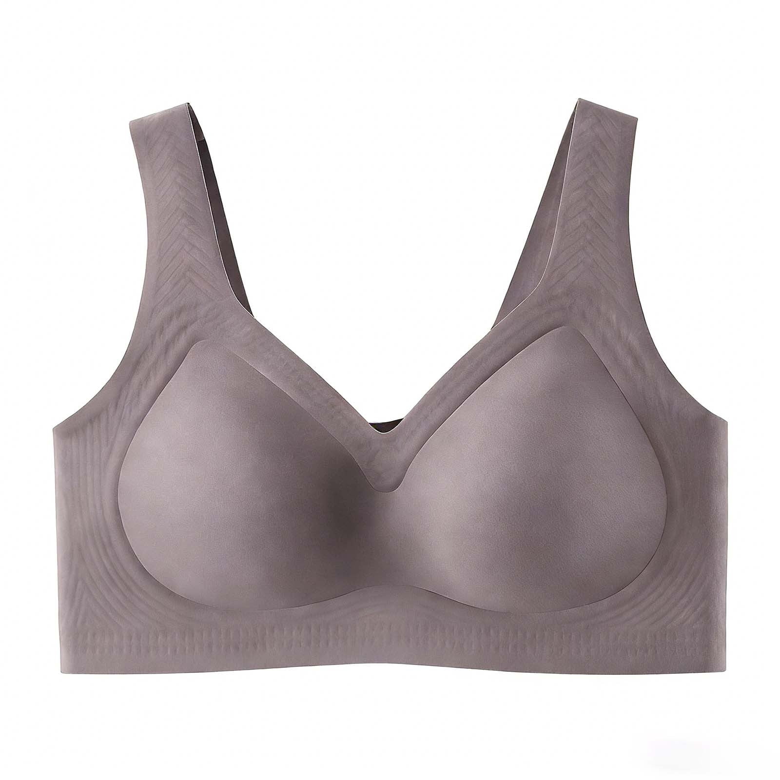 AherBiu Plus Size Bras for Women Comfort Wireless Full Coverage Soft ...