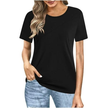 Hanes Just My Size Women's Plus Size Cotton Crewneck T-Shirt, Black, 5X, Tagless, 29-Inch Length ...