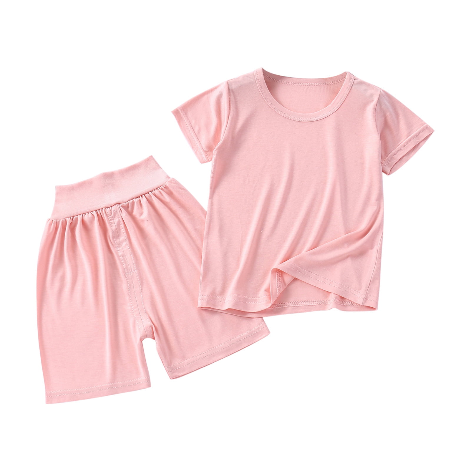 AherBiu Short Sleeve Casual Polyester Outfit Sets (Girl's) - Walmart.com