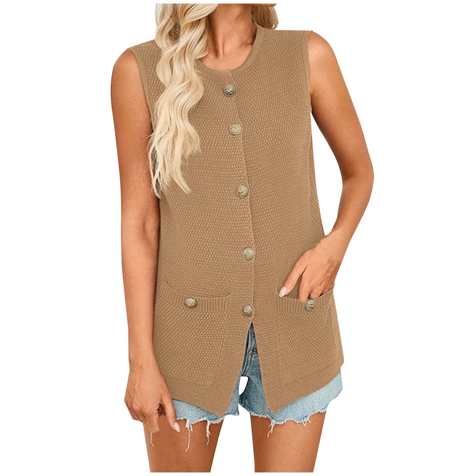 AherBiu Summer Cardigans for Women Button down Open Front Knitted ...