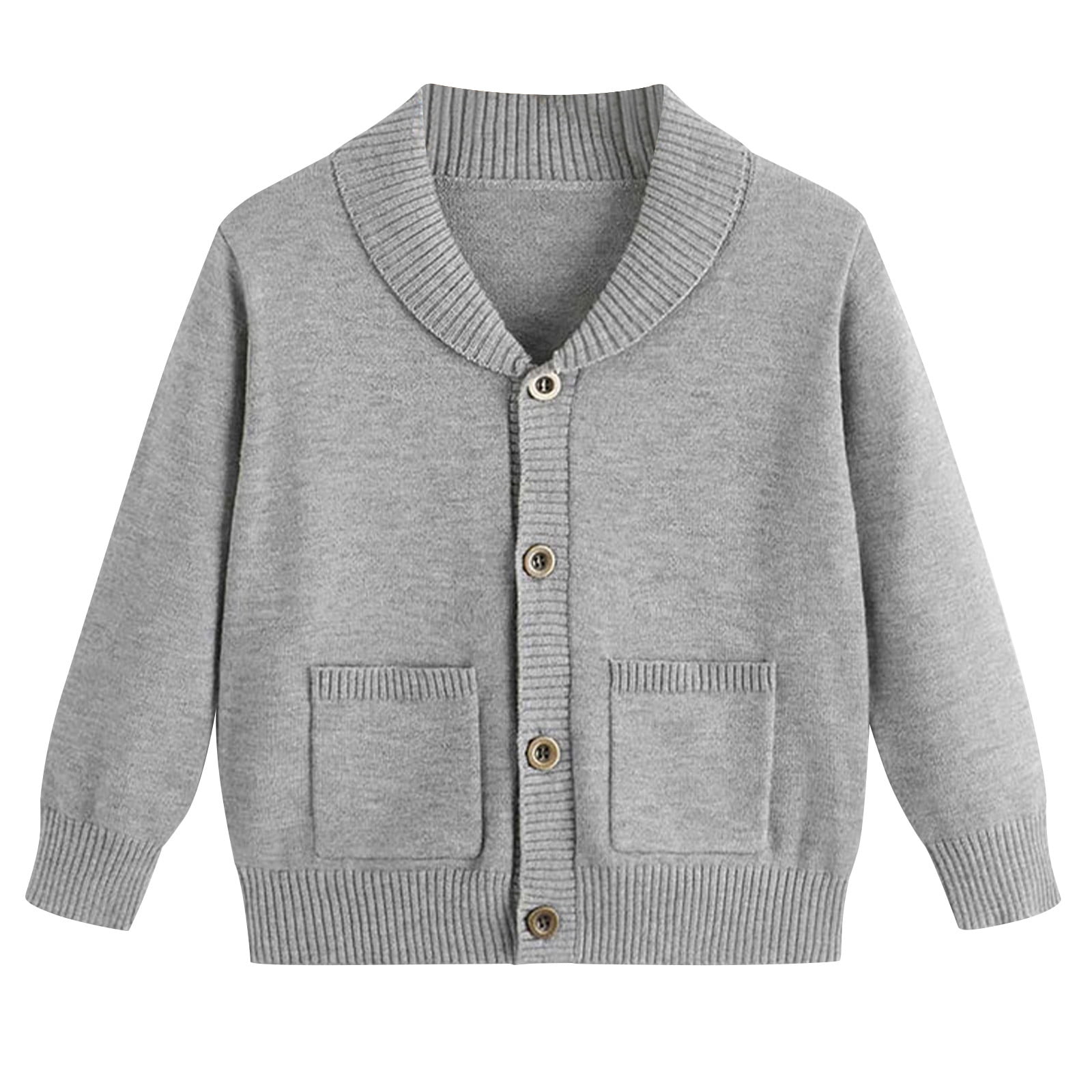 AherBiu Toddler Clothes Unisex Boys Girls Cardigans Sweaters Button down V Neck Knitted Outwear ...