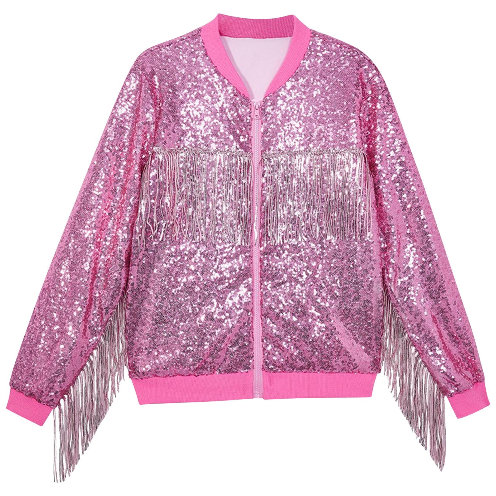 AherBiu Toddler Girls Clothes Sequin Jackets Sparkly Dancing Party ...